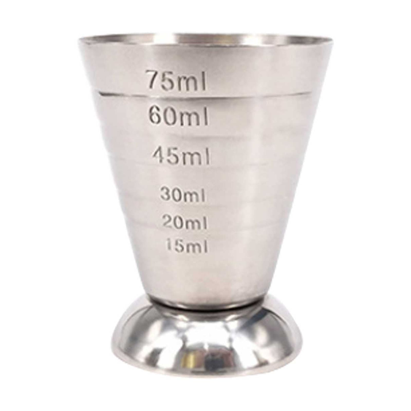 XYKA Stainless Measuring Cup 2.5oz (75ml), Silver. Smooth Body, Clear Scale, Ideal for Kitchen ...