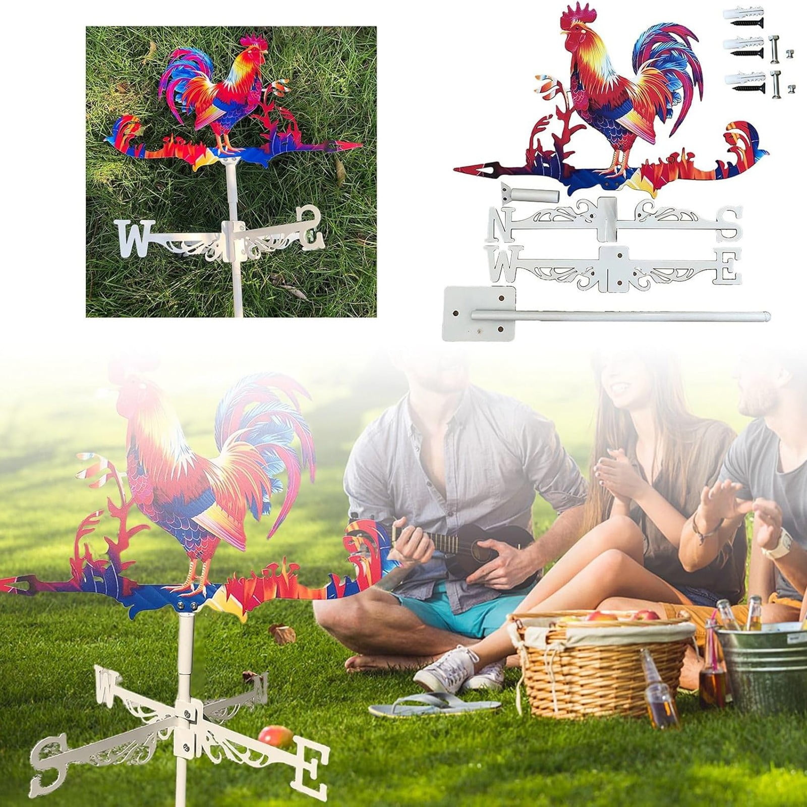 Weather Vane For The Garden Weathervane Wind Vane Vintage Rooster Style ...