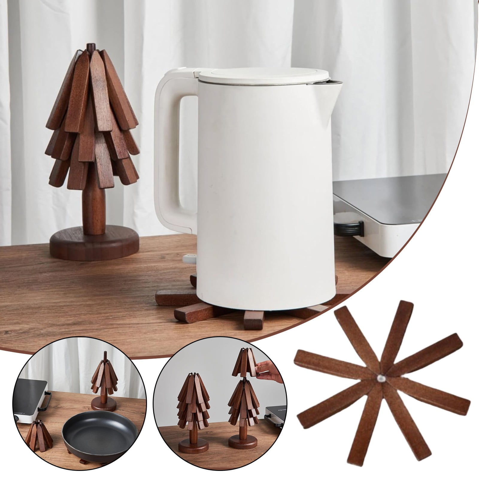 XYKA Wooden Trivets for Hot Dishes,Wooden Tree Trivet Wooden Trivets ...