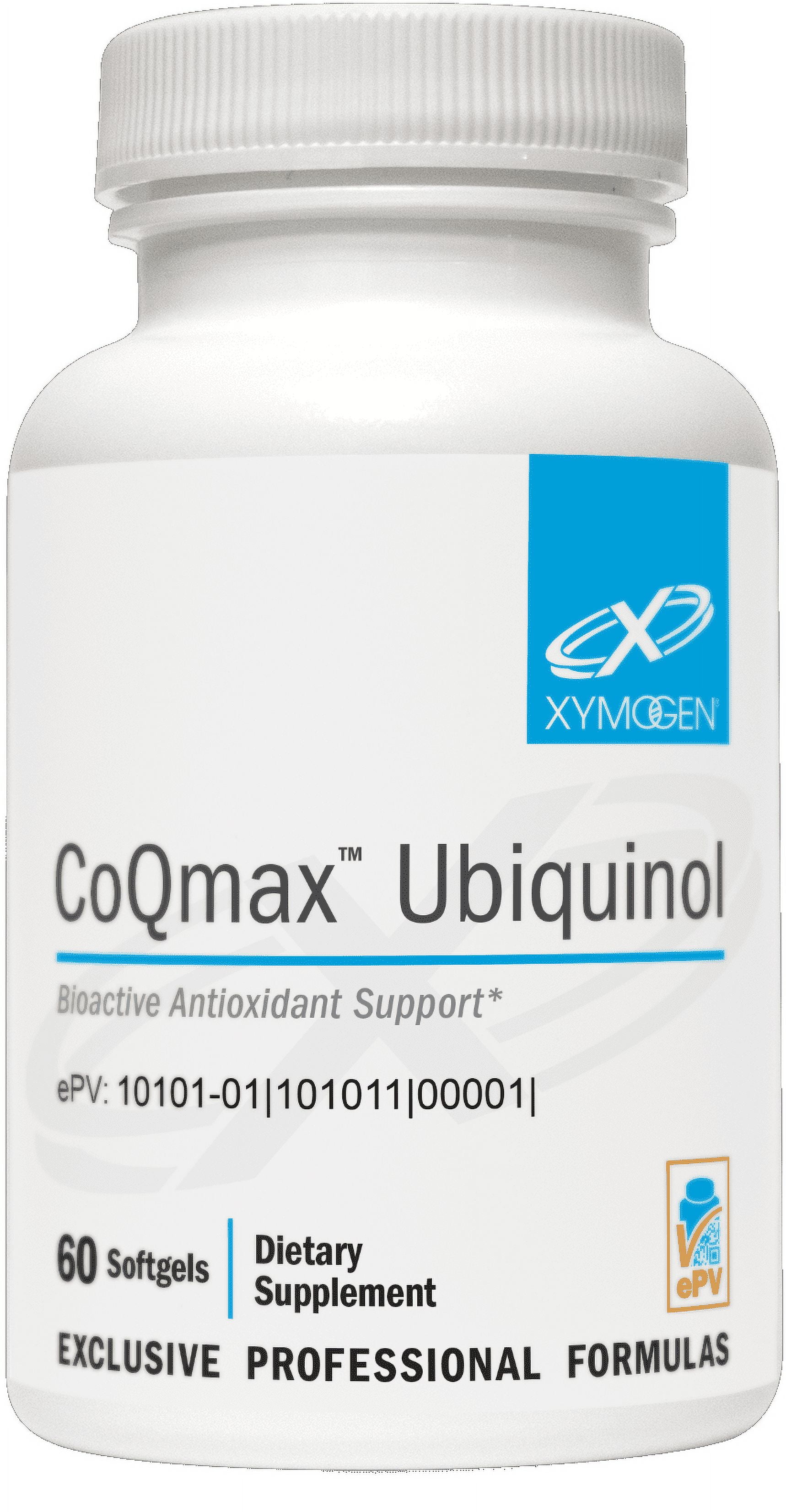 XYMOGEN CoQmax 200mg CoQ10 ubiquinol - Patented, Stabilized Form ...