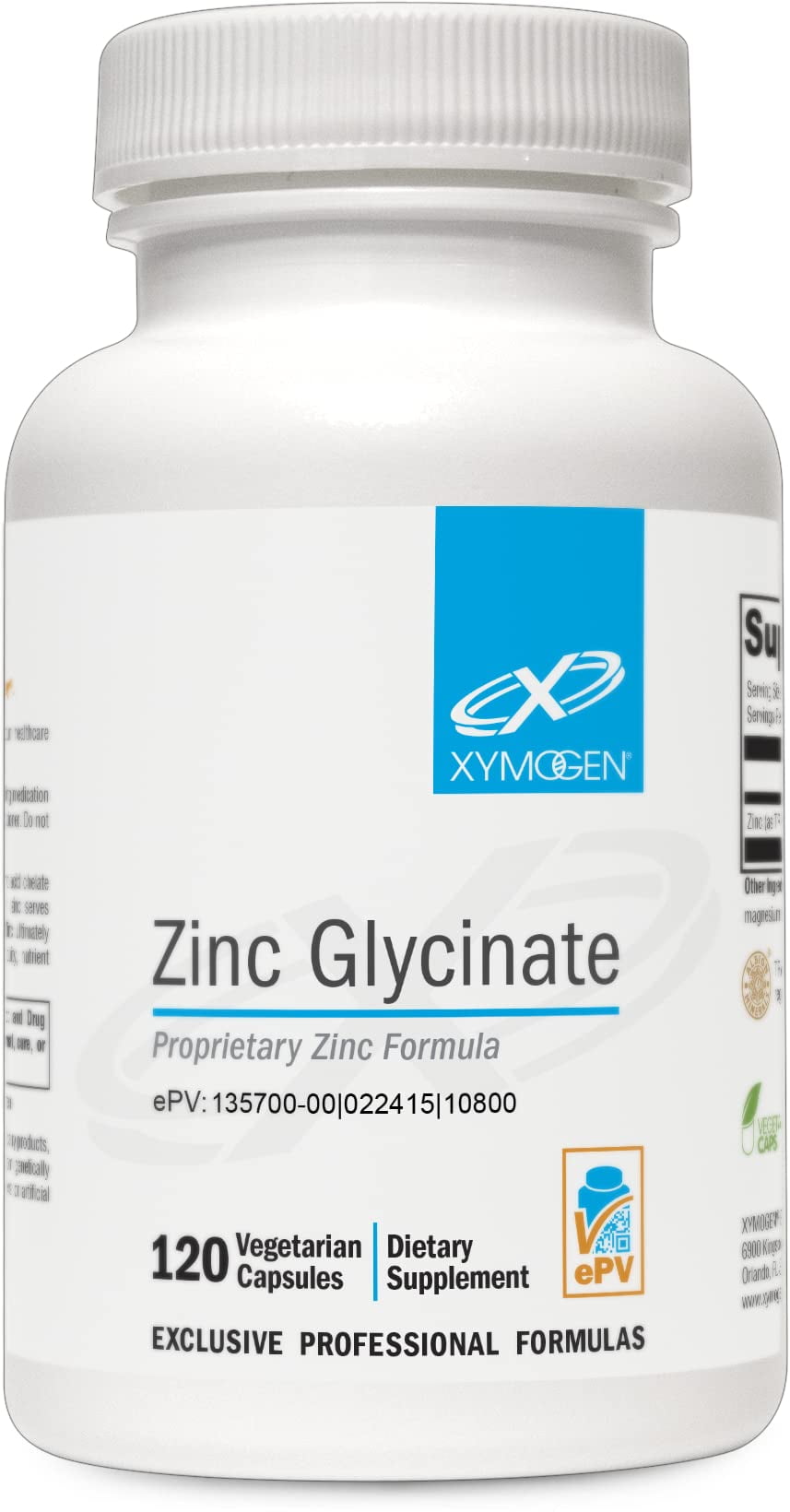 XYMOGEN Zinc Glycinate - 20mg Chelated Zinc Supplement - Zinc ...