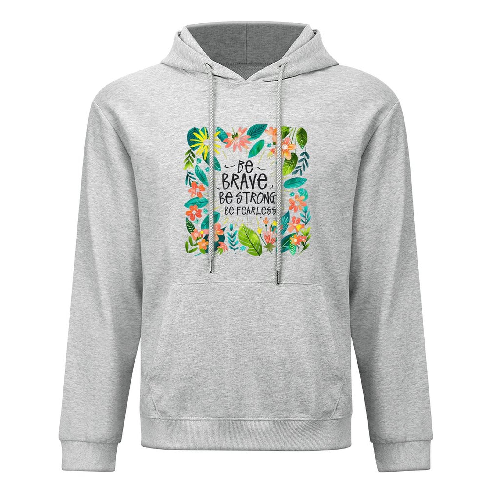XYMX Gray Pure Cotton Hoodie, Moisture-Wicking And Perspiration-Wicking ...