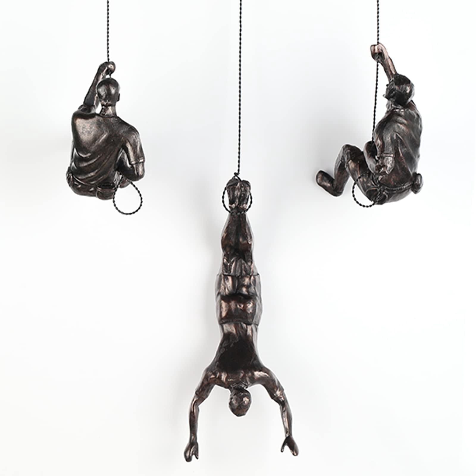 XYQXYQ Large Set of 3 Climbing Men Wall Art Decor Sculpture,Nordic ...