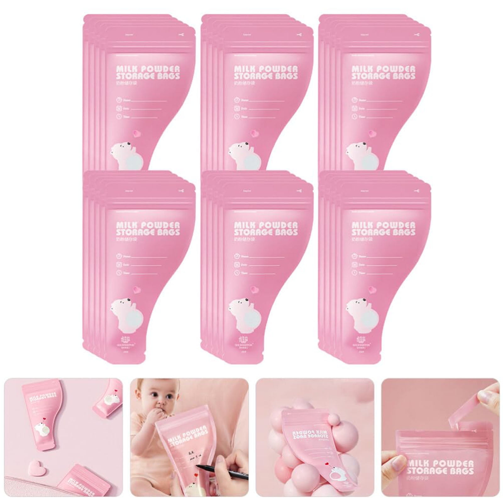 XYRSRUW 30 Pack Baby Milk Powder Storage Bags, Disposable Infant ...