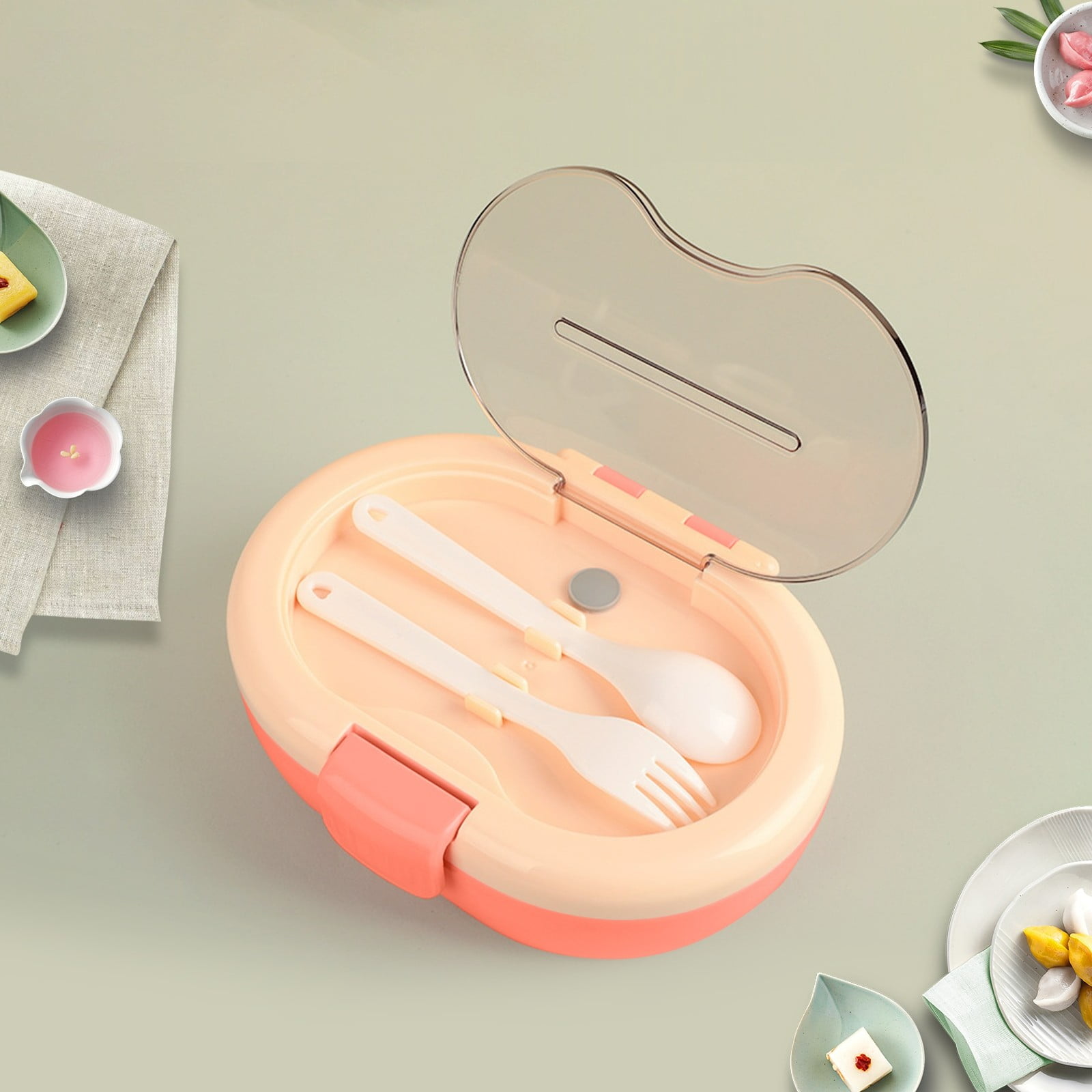 XYRSRUW Compartmentalized Lunch Box, Leak-Proof Bento Box ...