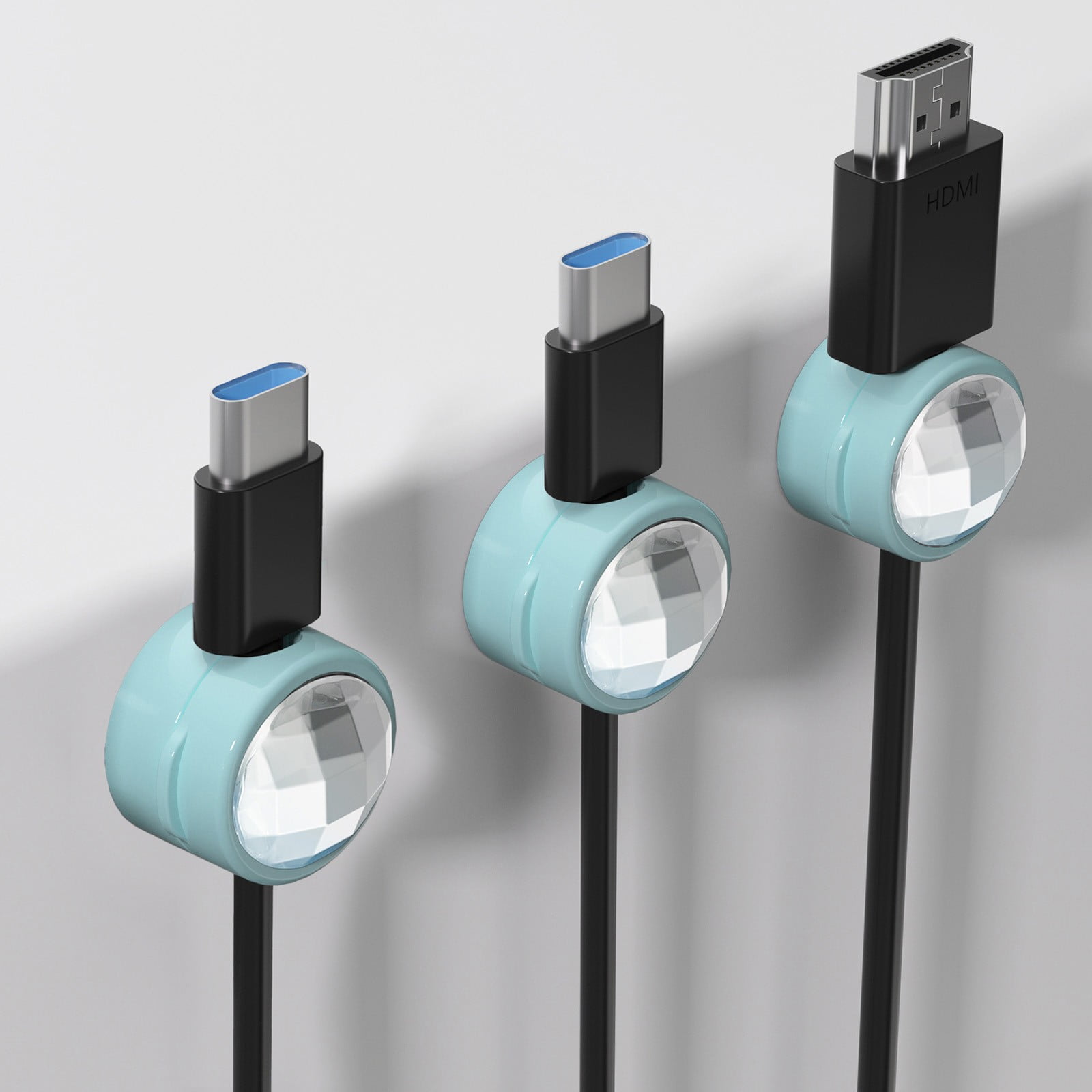 XYRSRUW Desktop Cable Organizer, Data Cable Clip, Charging Cord Holder ...