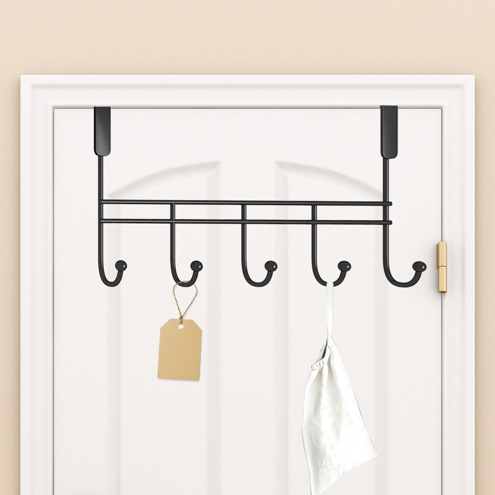 XYRSRUW Door Hook Rack, Over Door Hanging Shelf, Bedroom Closet ...