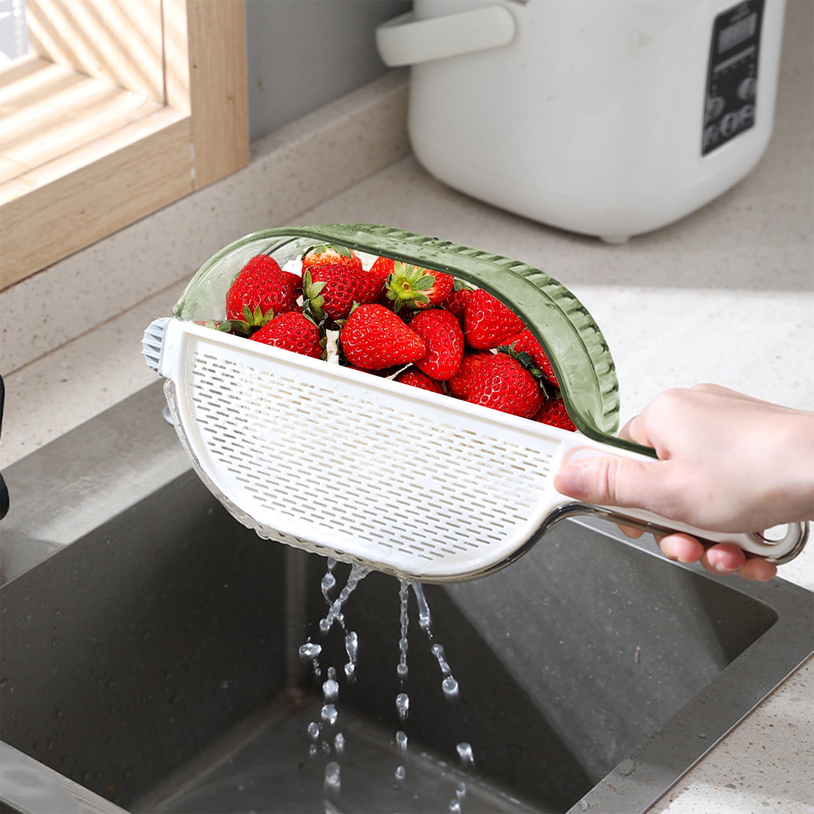XYRSRUW Kitchen Drainage Basket, Multifunctional Sink Strainer, Plastic ...