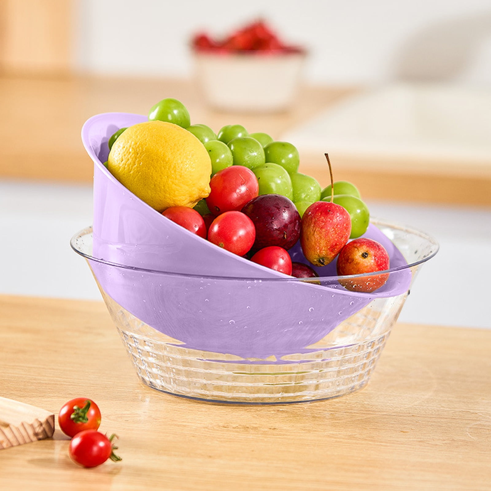 XYRSRUW Kitchen Organizer Basket, Multi-Purpose Plastic Draining ...