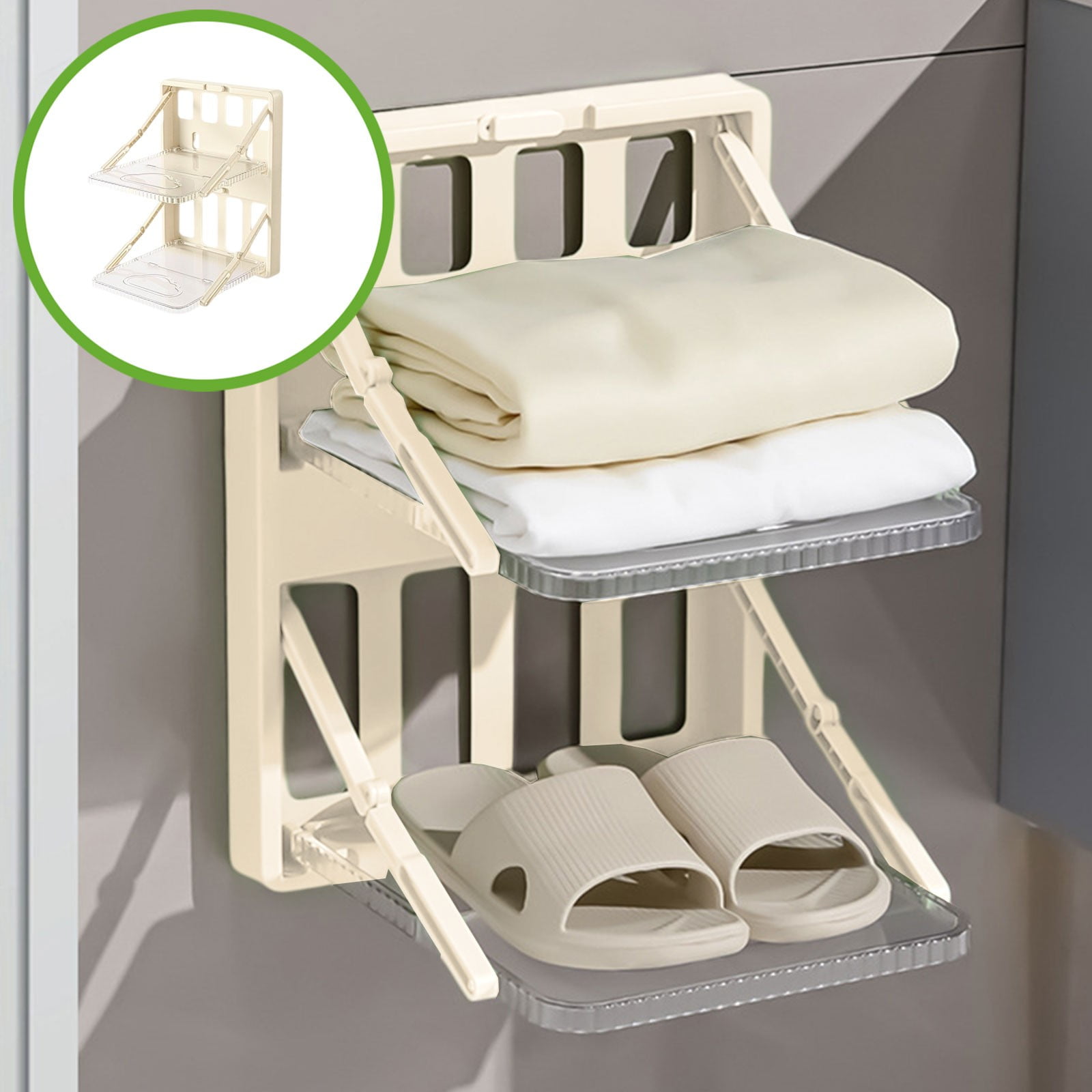 XYRSRUW Multi-Layer Foldable Shoe Organizer, Space-Saving Shoe Storage ...