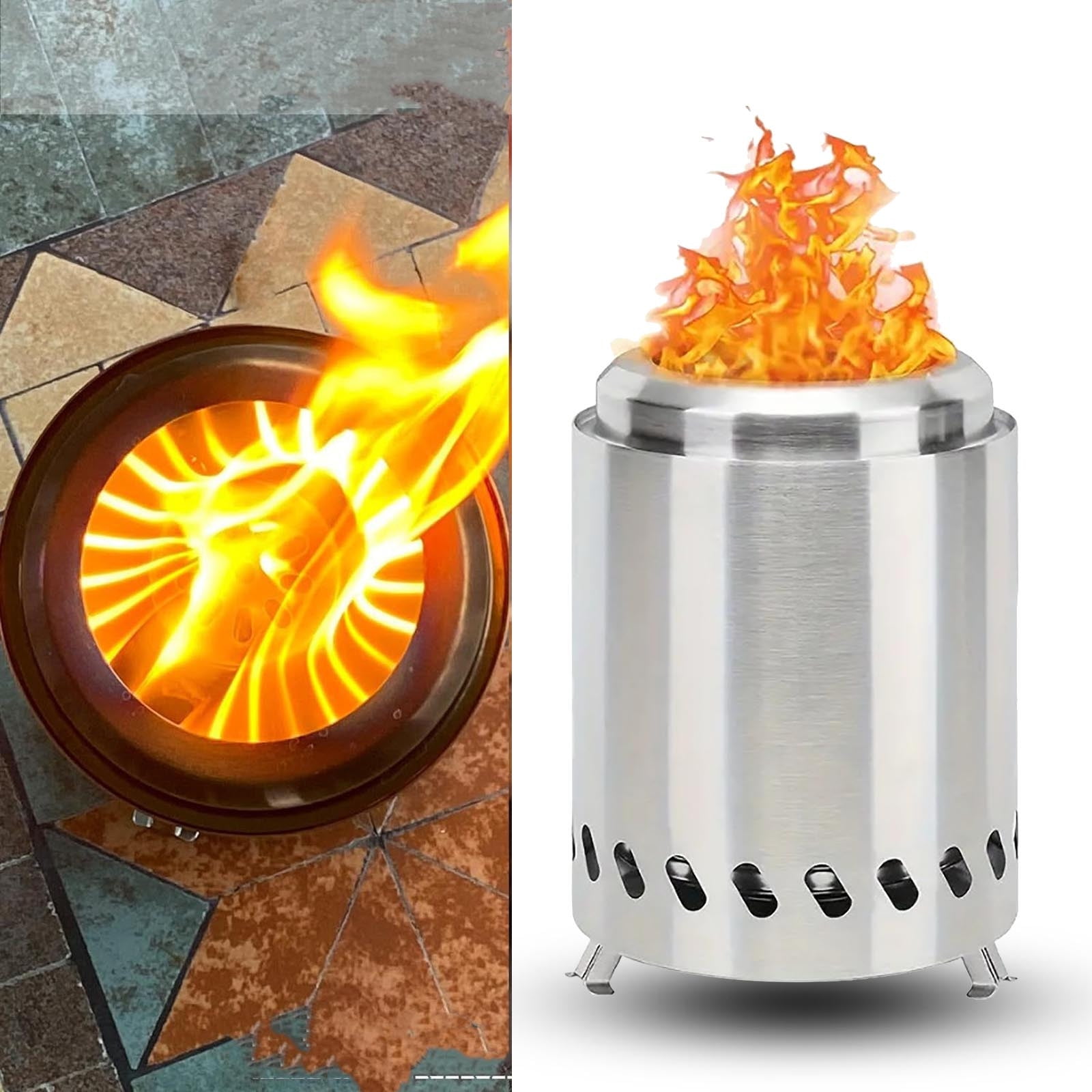 XYRSRUW Outdoor Wood-burning Stove, Compact Heating Fire Pit for ...