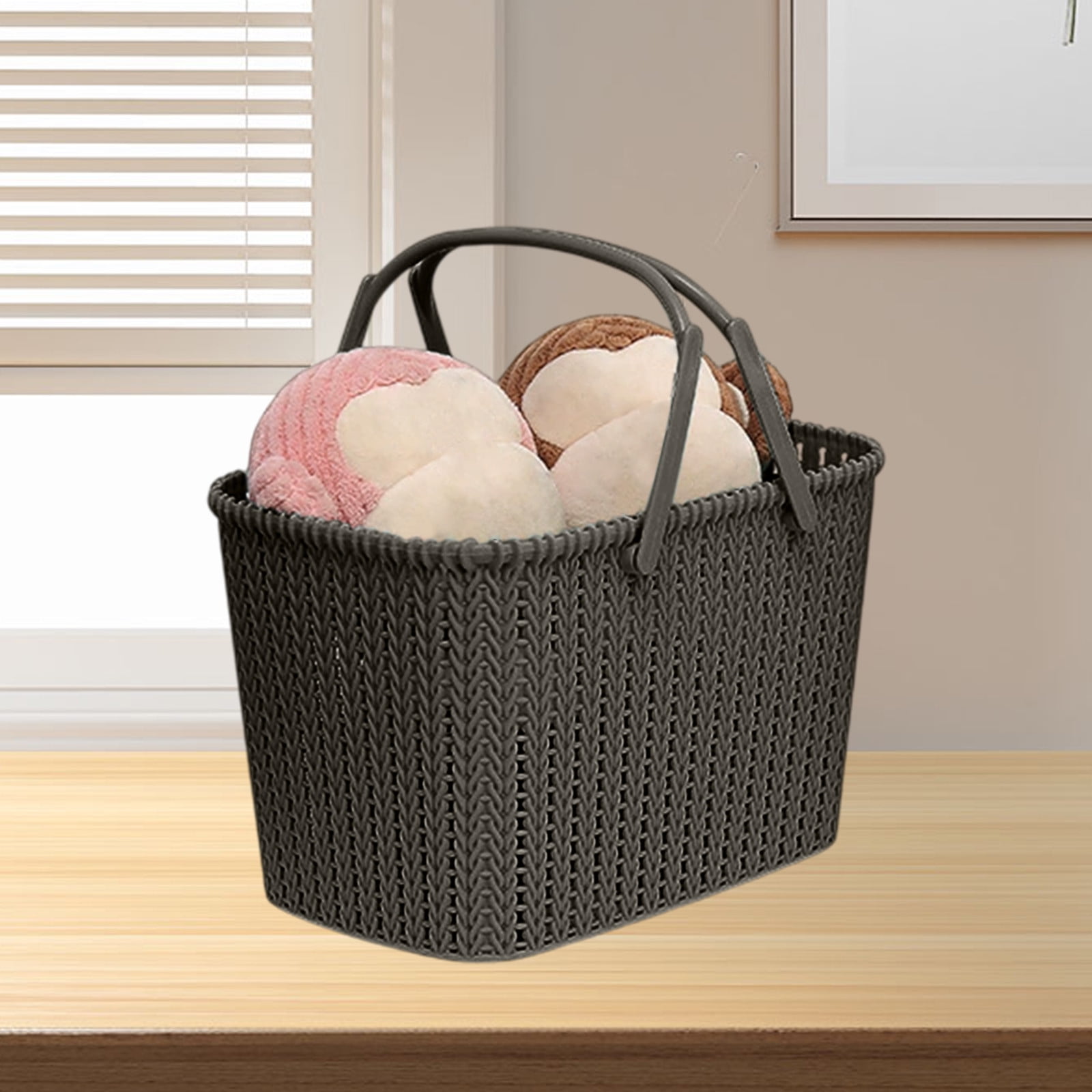 XYRSRUW Portable Bath Basket, Bathroom Storage Organizer, Plastic Washbasin Caddy, Multi-Purpose ...