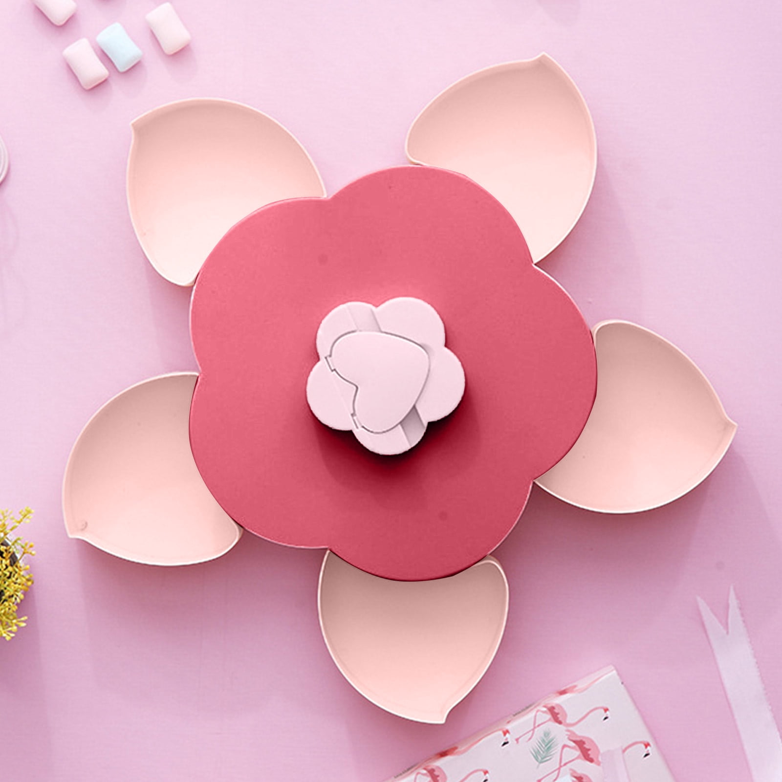 XYRSRUW Rotating Dried Fruit Tray, Snack Container, Candy Box, Plastic ...