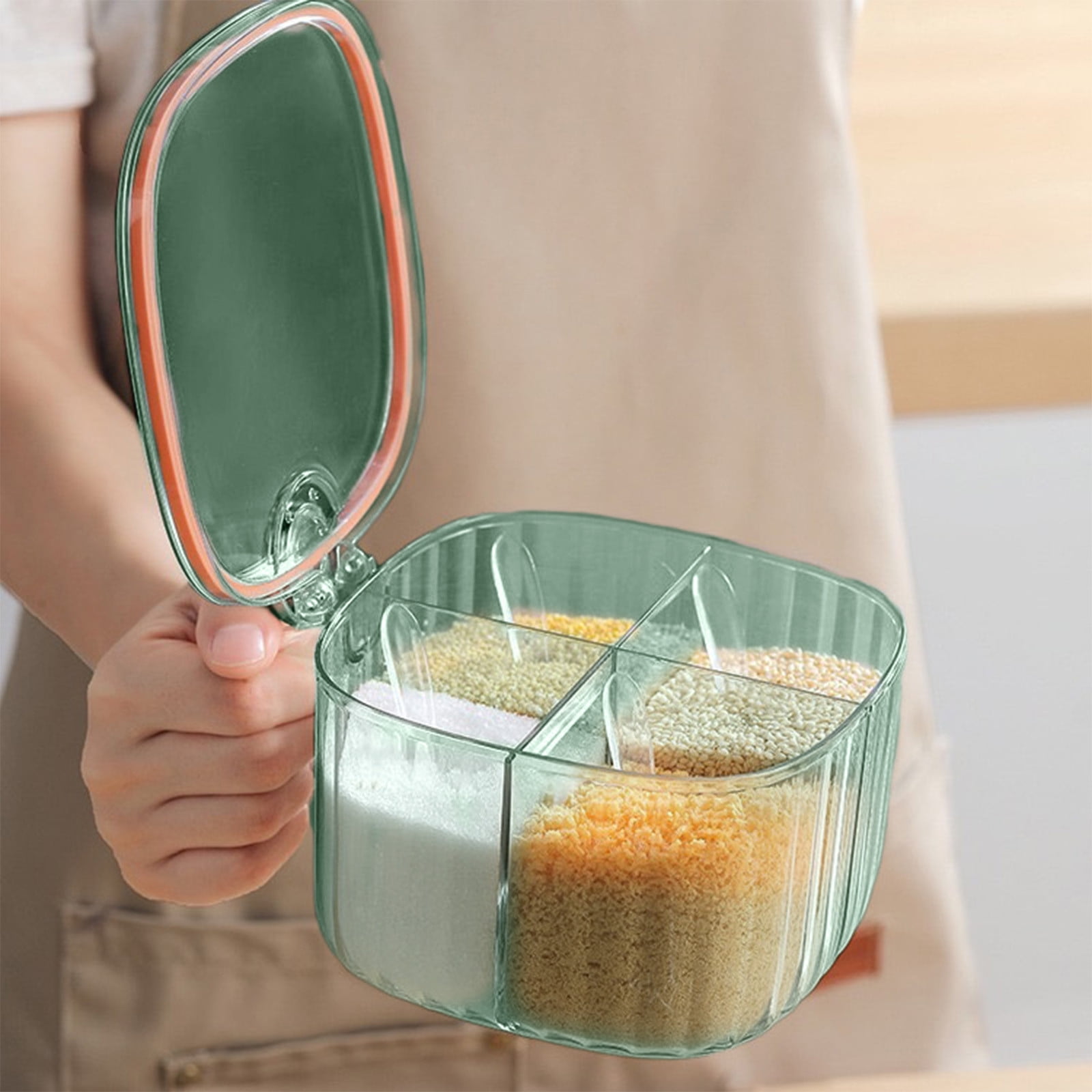 XYRSRUW Seasoning Box, Multi-Compartment Spice Container, Transparent ...