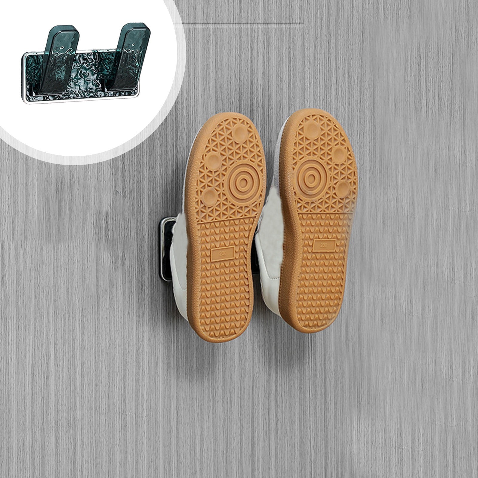 XYRSRUW Wall Mount Slipper Hanging Rack, Non-Perforated Bathroom ...