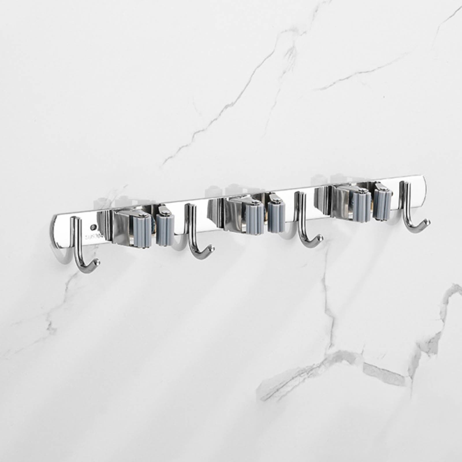 XYRSRUW Wall Mounted Shelf, Heavy Duty Bathroom Shelf with 3 Utility ...