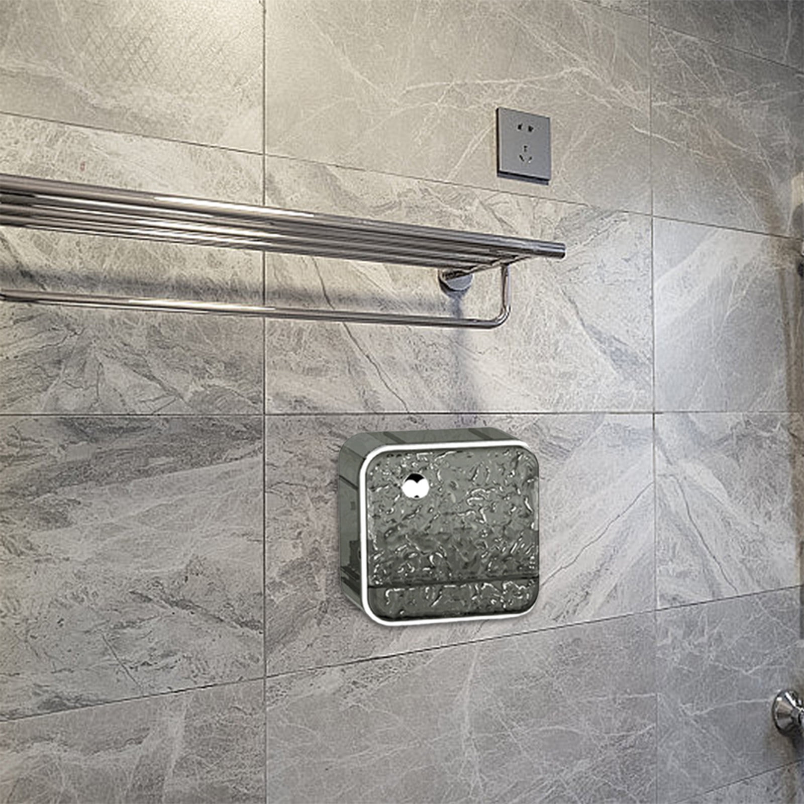 XYRSRUW Wall Mounted Soap Rack, Bathroom Soap Box Shelf, Drainable Soap ...