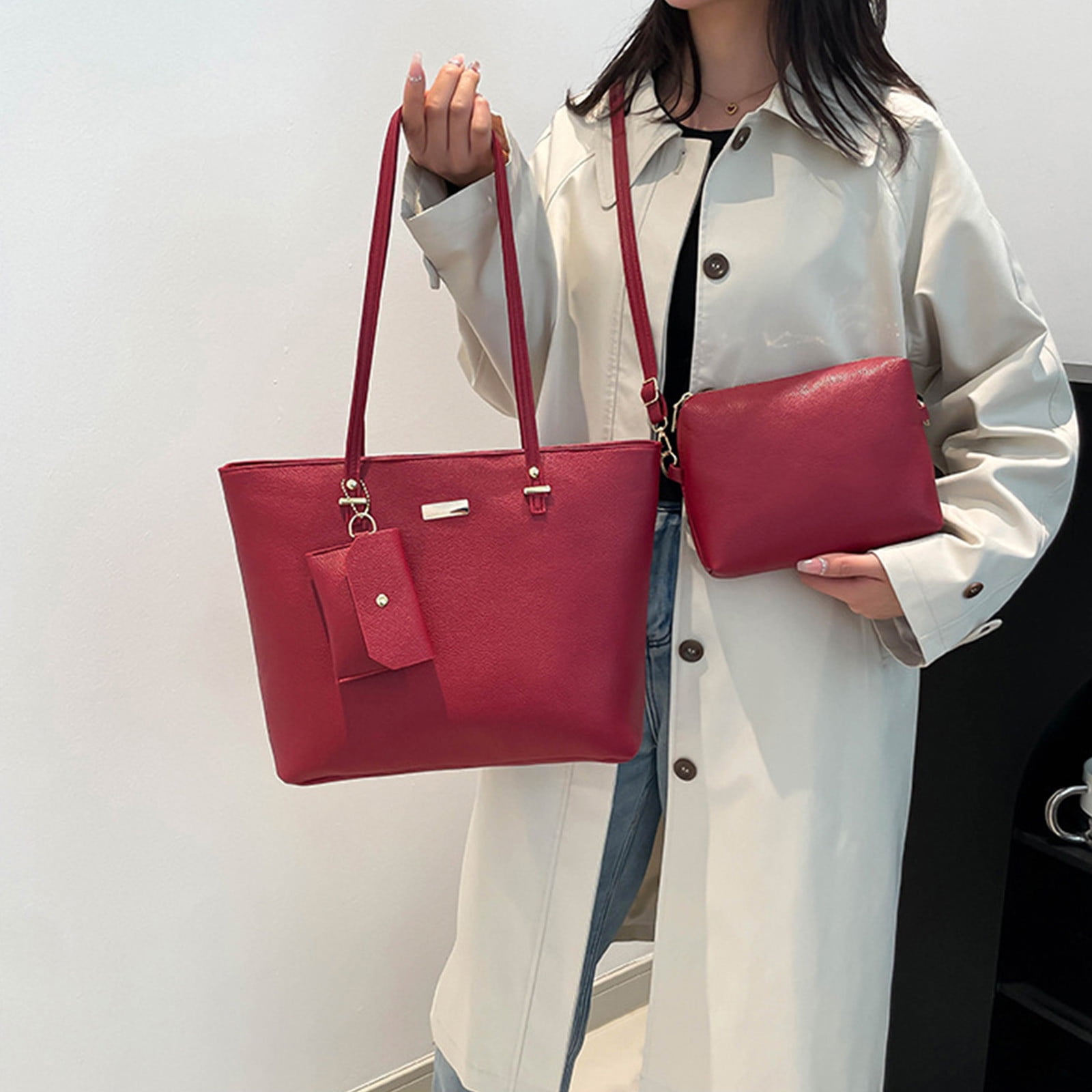 XYRSRUW Women's Handbag Set, Fashionable Multi-Functional Bag Trio ...