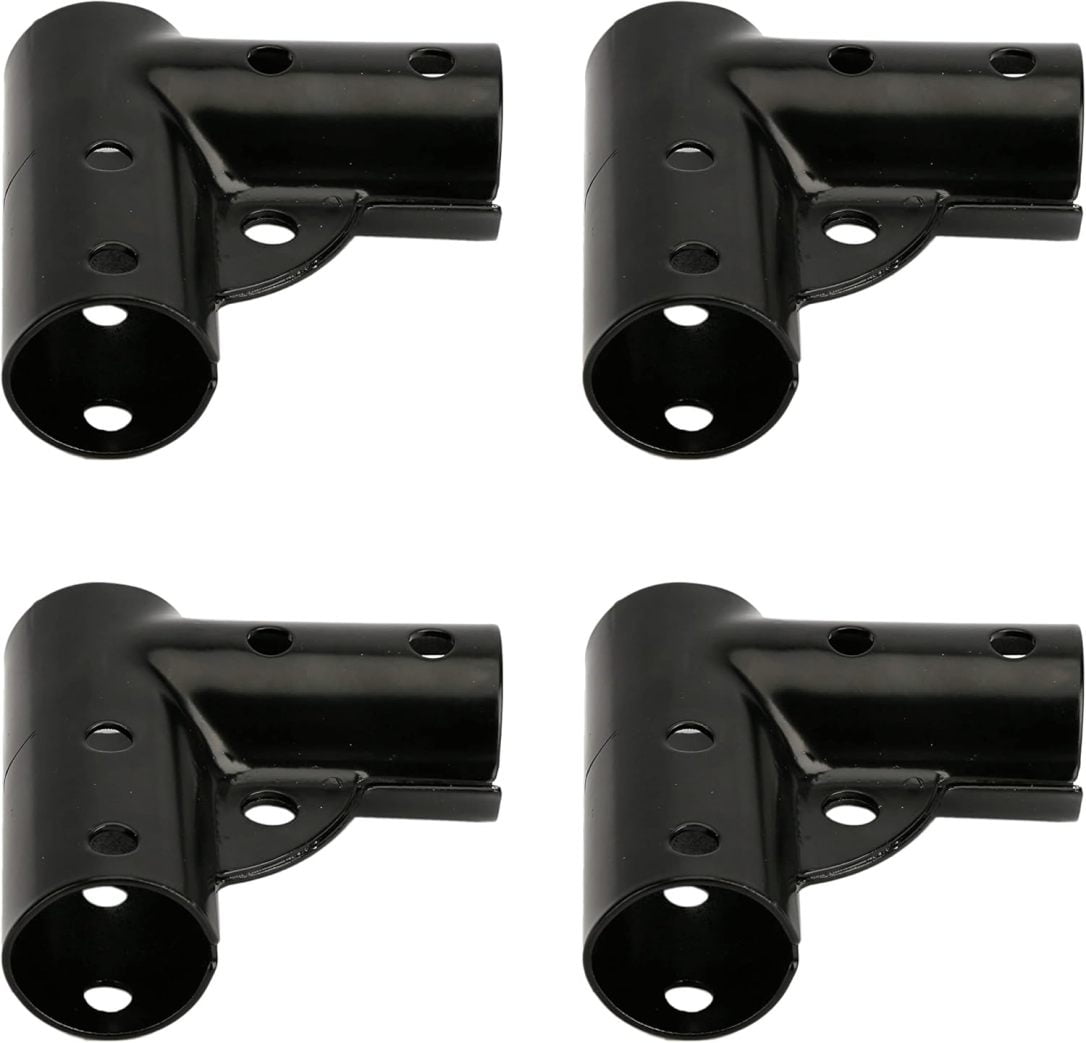 XYSP 1 3/8" x 1 3/8" Black Chain Link Fence Top Gate Corner | Pressed ...