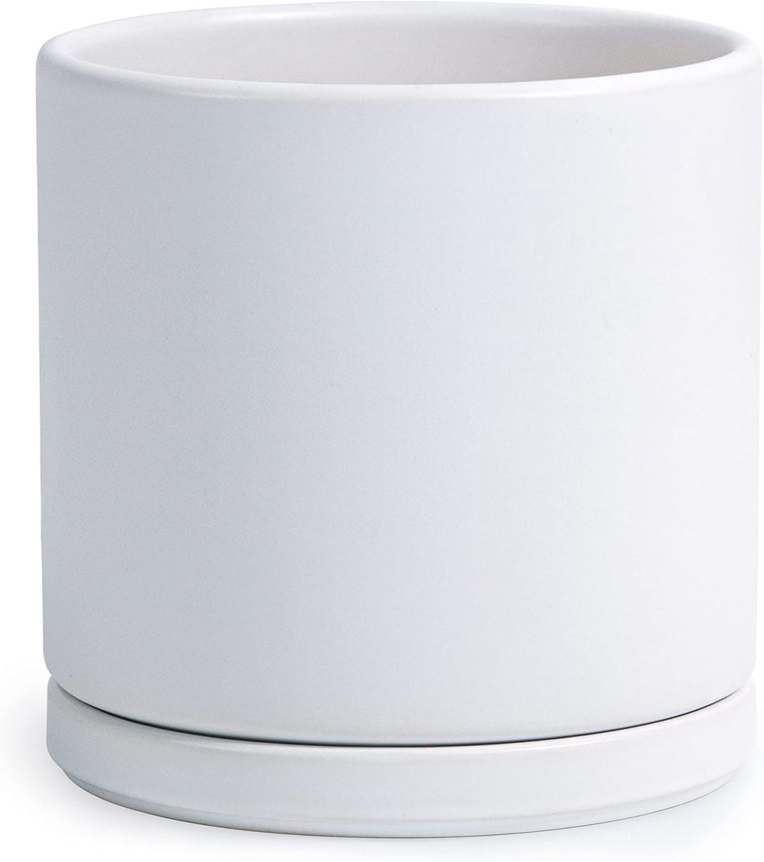 XYSP 10 Inch Ceramic Planter Pot with Drainage Hole and Saucer, Indoor ...