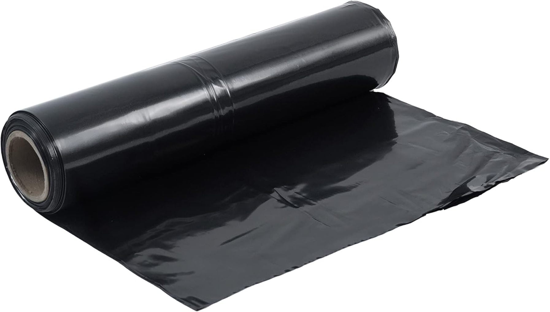 XYSP 4 mil Black Plastic Sheeting, Roll of Heavy-Duty Plastic Sheet, Black Plastic Tarp ...
