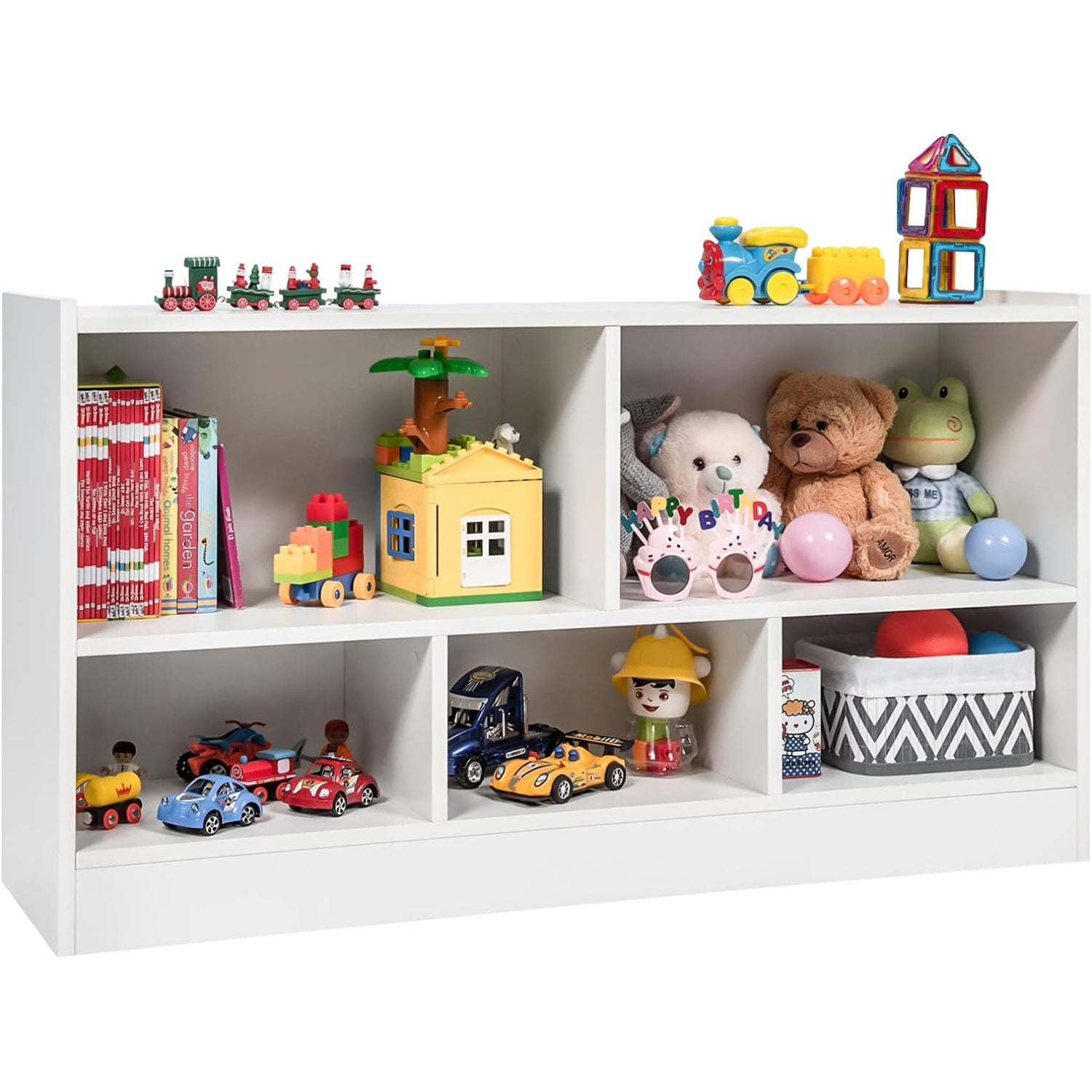 XYSP Toy Storage Organizer for Kids, 5-Section School Classroom Storage ...