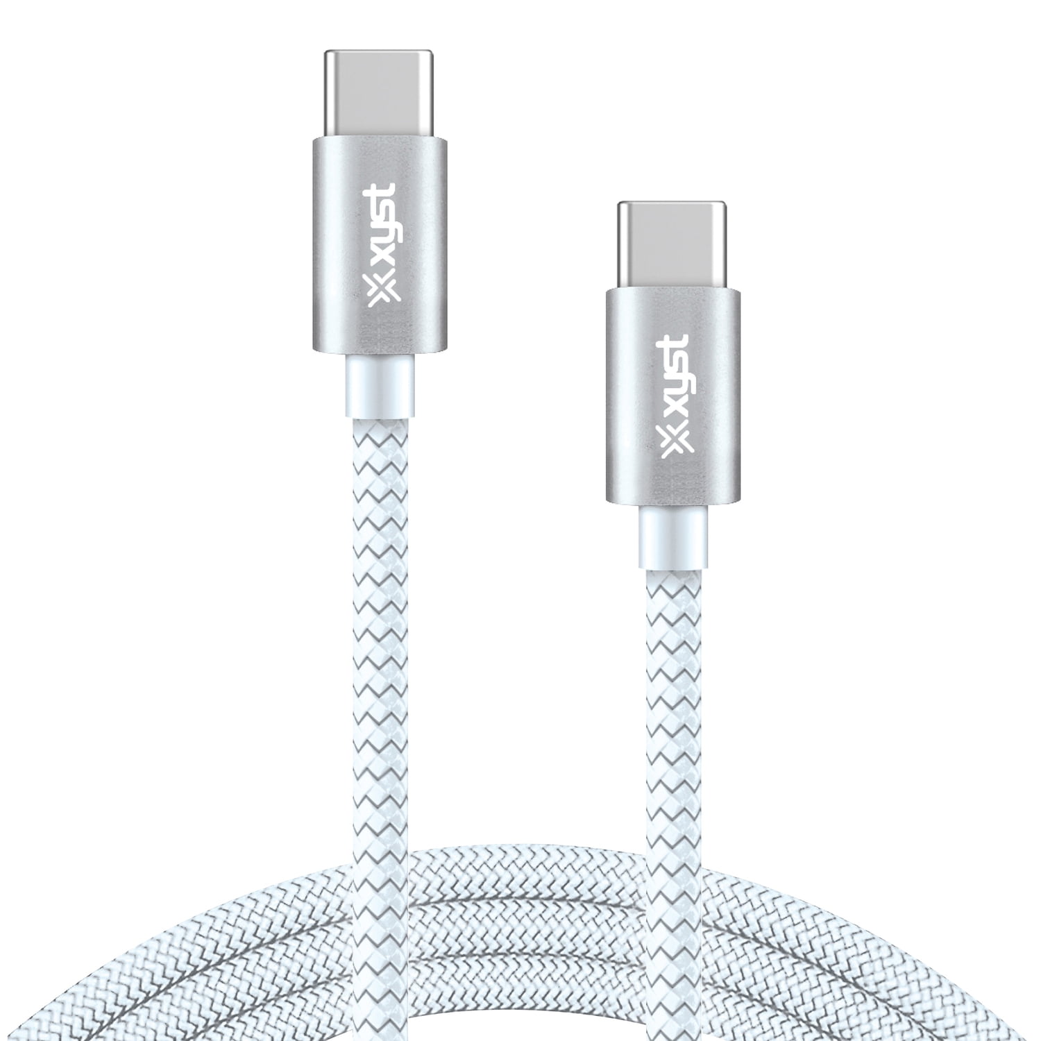 XYST 10-ft. Braided USB-C to USB-C Cable, White, XYS-C10604B - Walmart.com