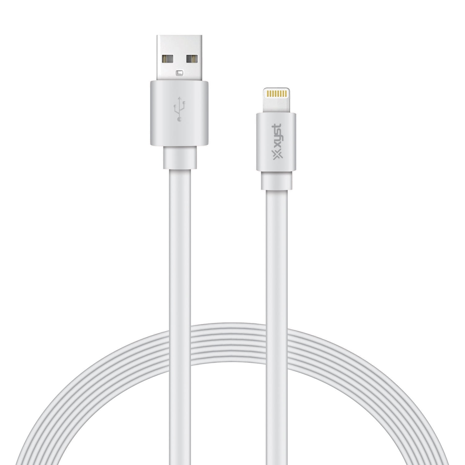XYST XYS-L4604F Charge and Sync USB to Lightning Flat Cable, 4 Ft ...