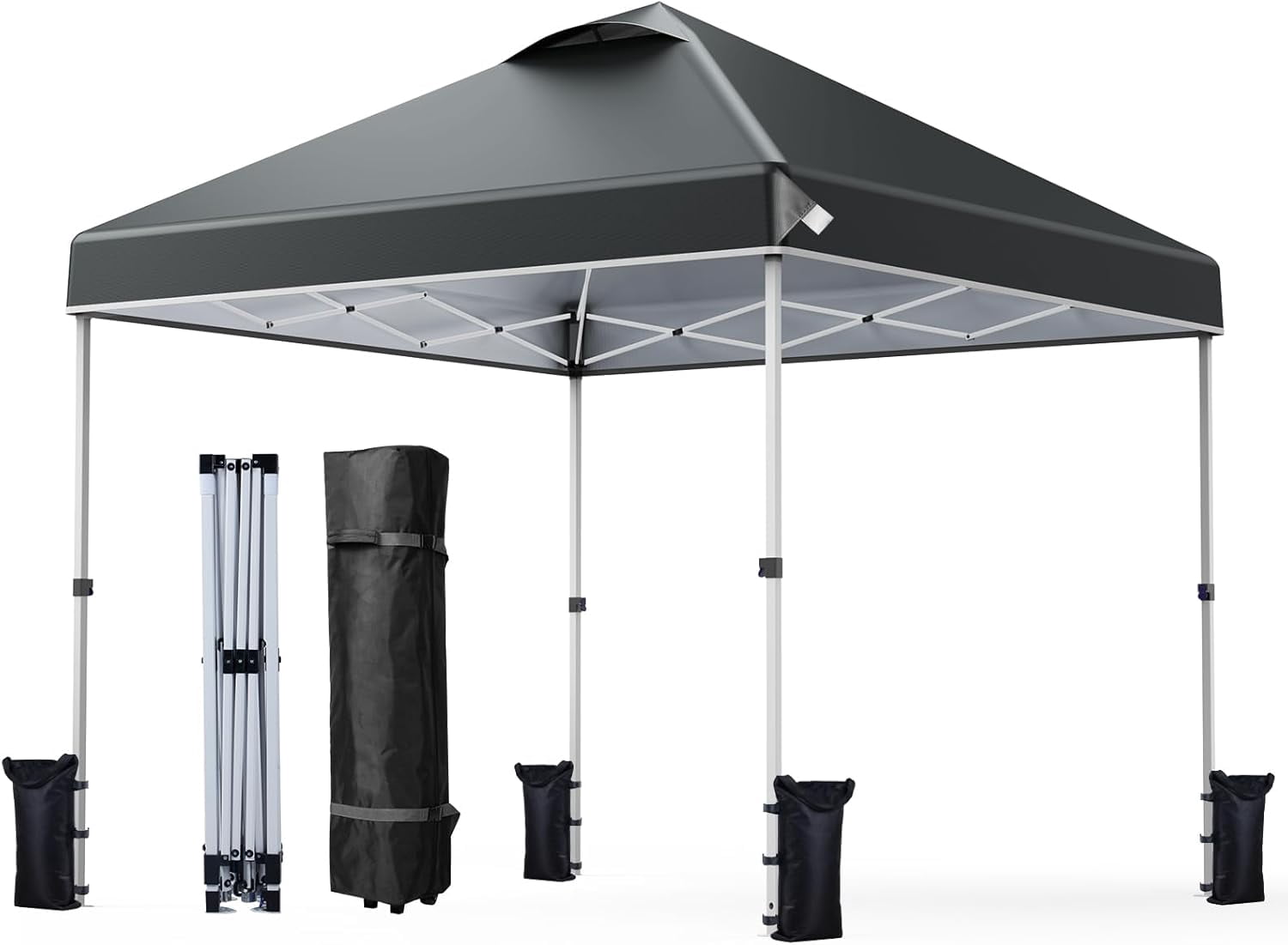 XYTREW 10' x 10' Pop Up Canopy with Sand Weight Bag, Awing for Patio ...