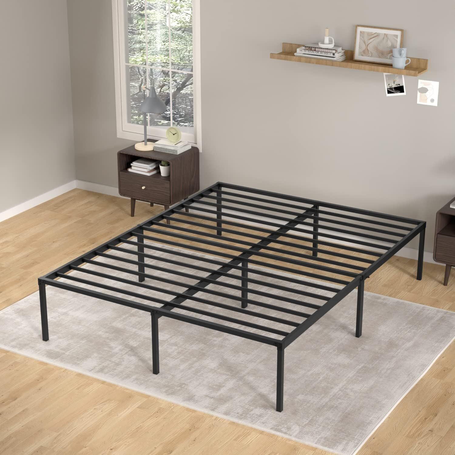 XYTREW 18 Inch Metal Platform Bed Frame – Heavy Duty Mattress ...