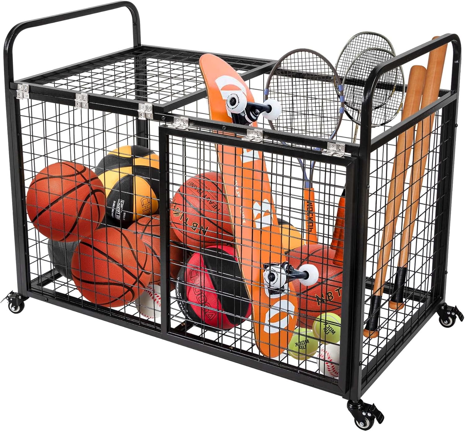 XYTREW-Ball Cart Storage for Garage Compatible with Optional Divider ...