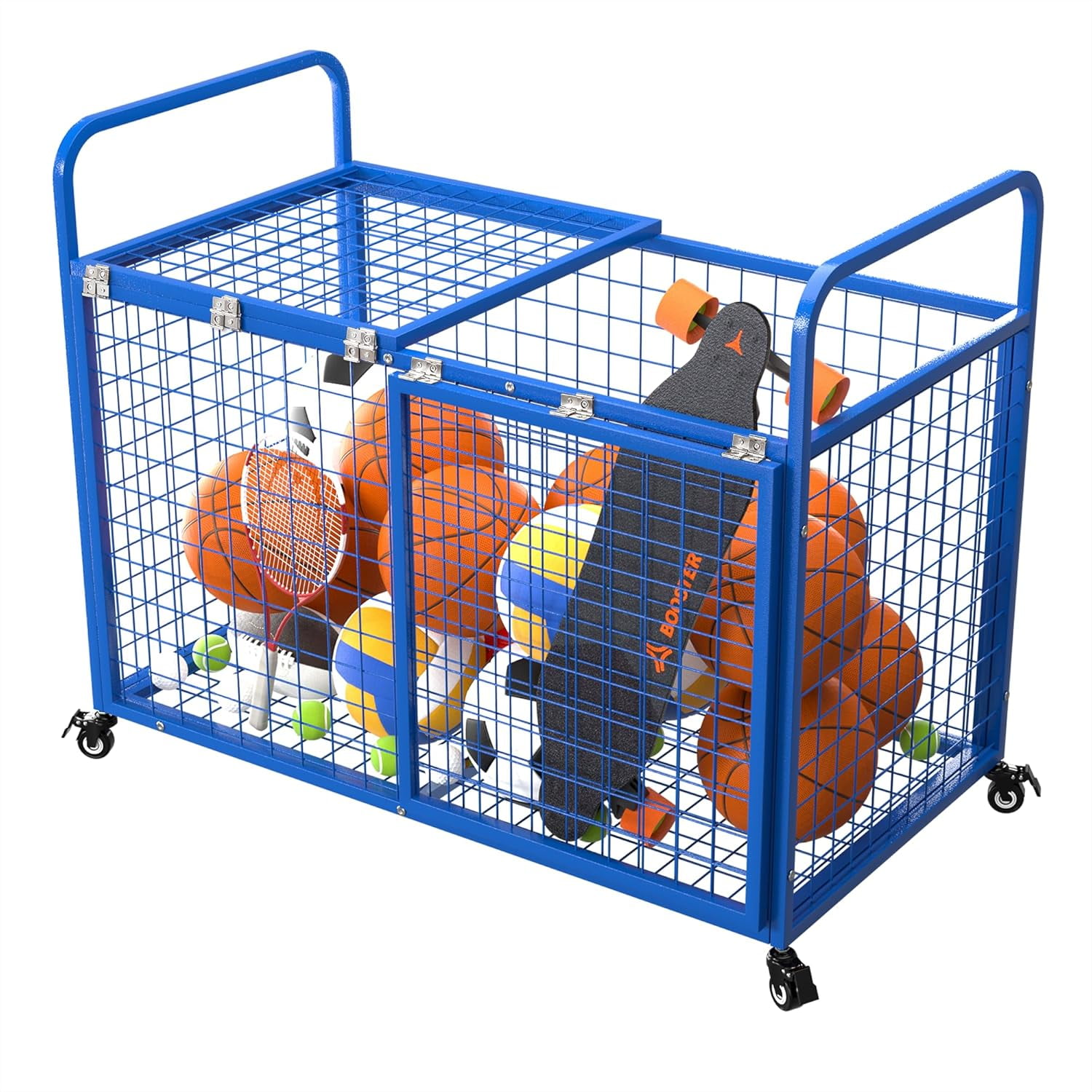 XYTREW-Ball Cart Storage for Garage Compatible with Optional Divider ...