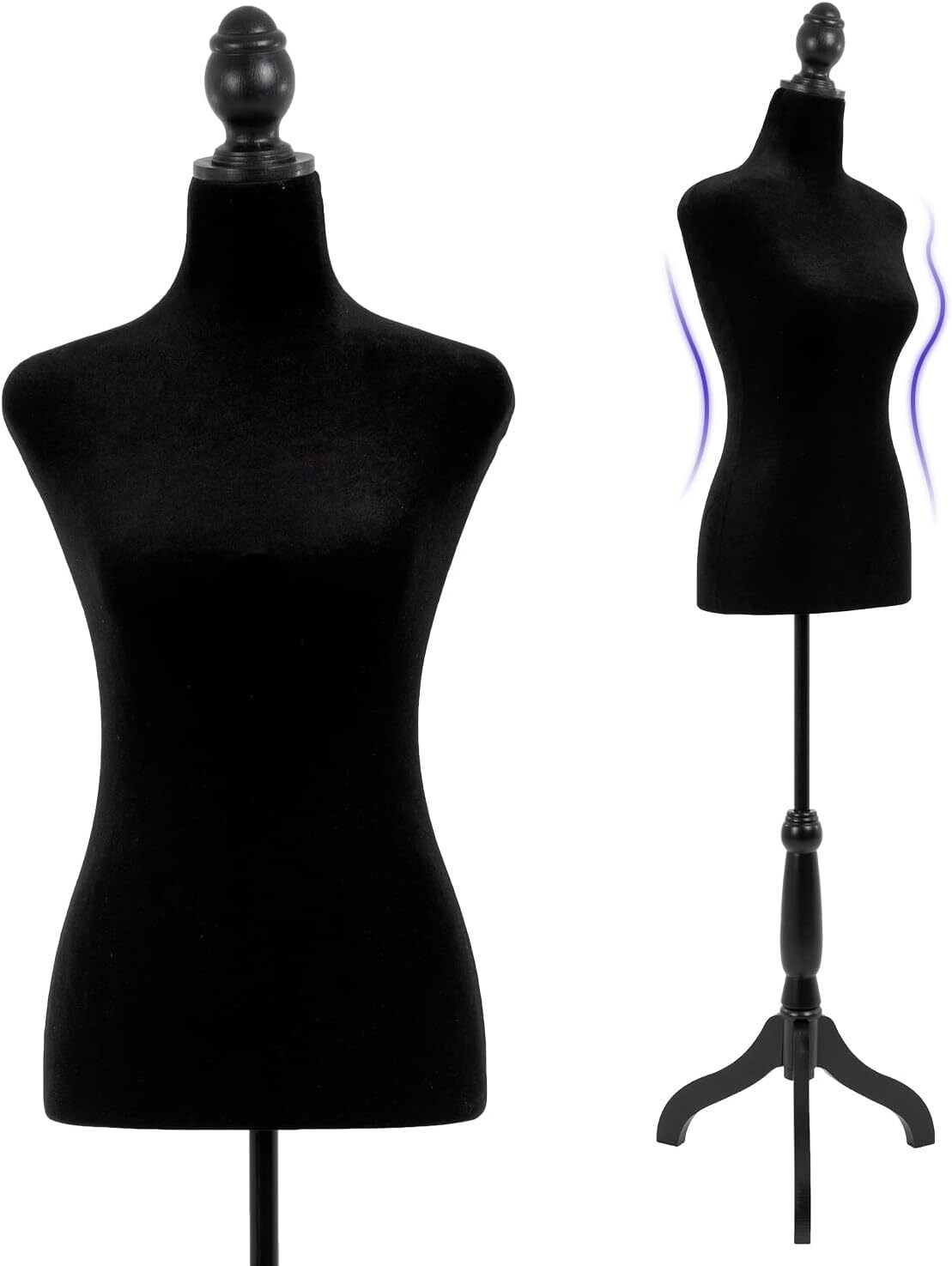 XYTREW Female Mannequin Torso Dress Form – Height Adjustable 50"-63 ...