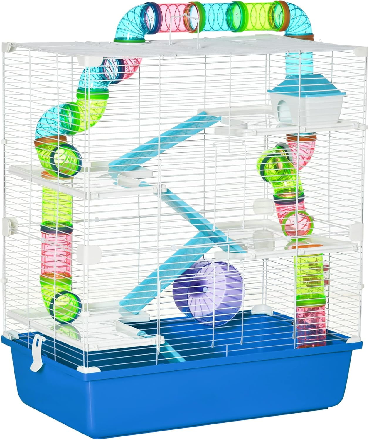 XYTREW Large 23" Hamster Cage with Tubes and Tunnels, Portable Carry ...