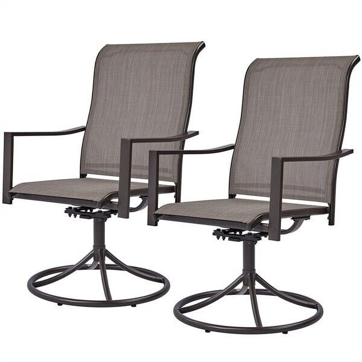 XYTREW Outdoor Patio Swivel Rocker Chairs – Set of 2 Metal Frame Dining ...