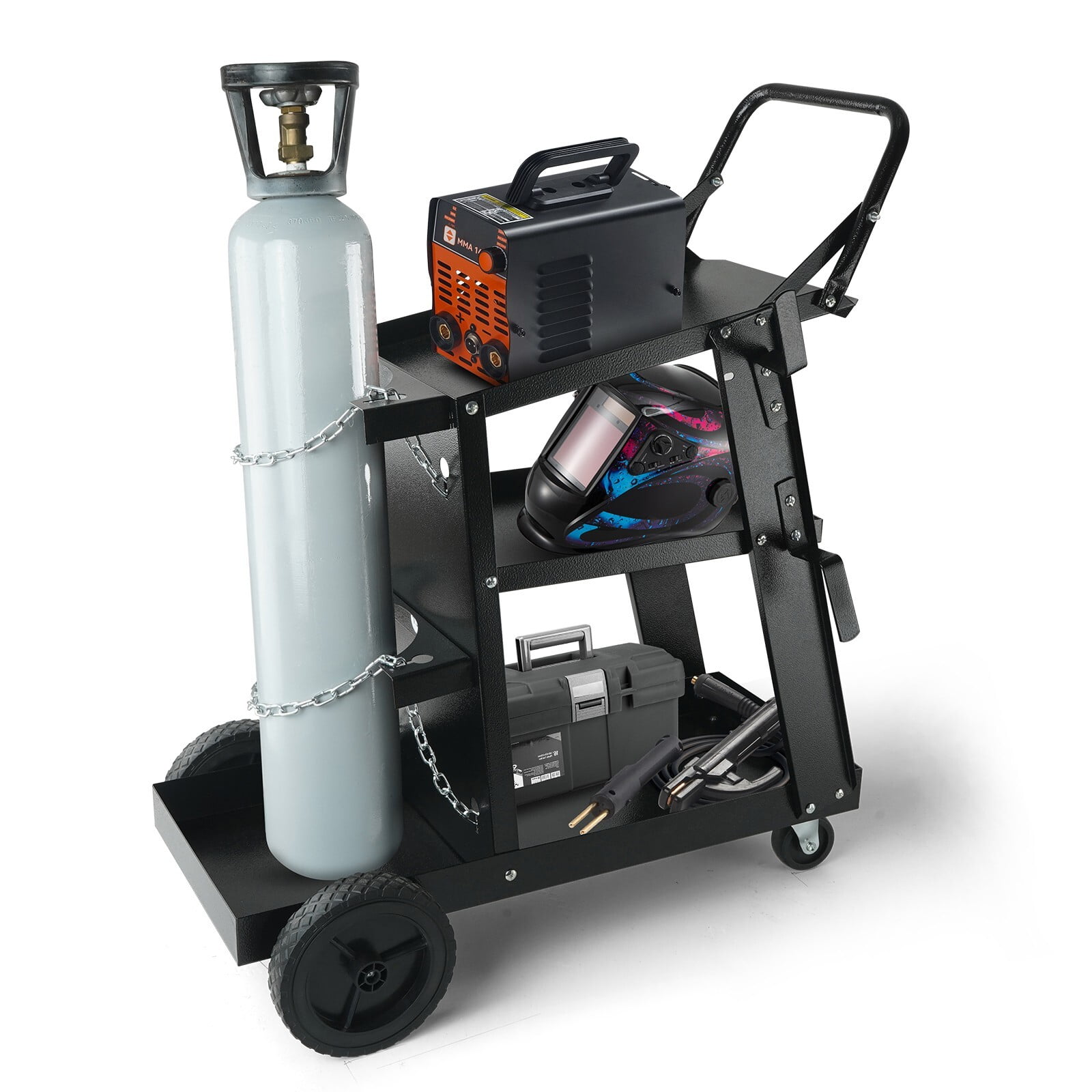 XYTREW Welding Cart 3-Tier 400 LBS Welder Welding Cart with 360° Swivel ...