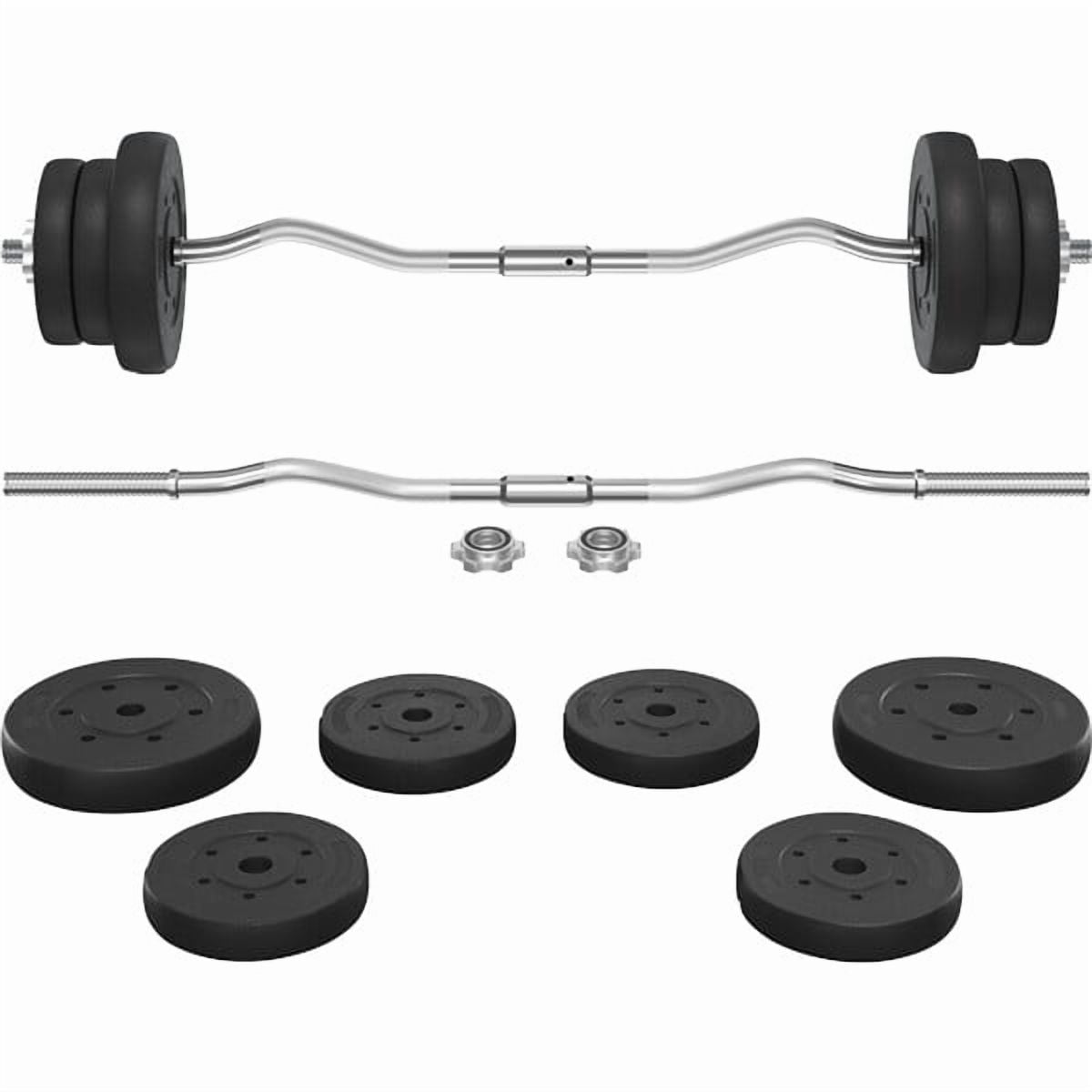 XYTREW55lb Curl Barbell Set Dumbbell Weight Set Gym Lifting Exercise ...