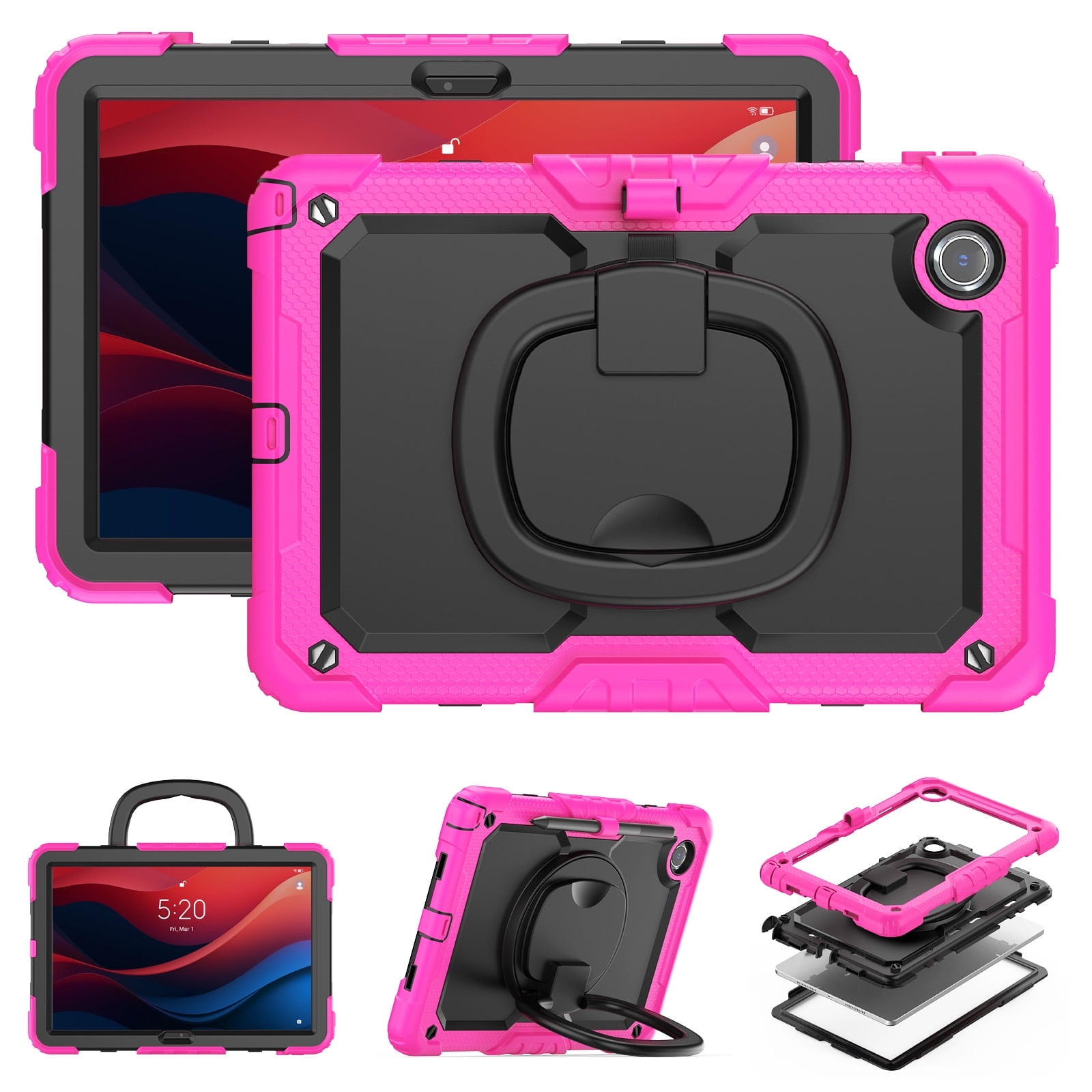 XYX for Lenovo Tab M11/K11 LTE 2024 Case 11 inch, 360 Rotating Shockproof Cover with Stand ...