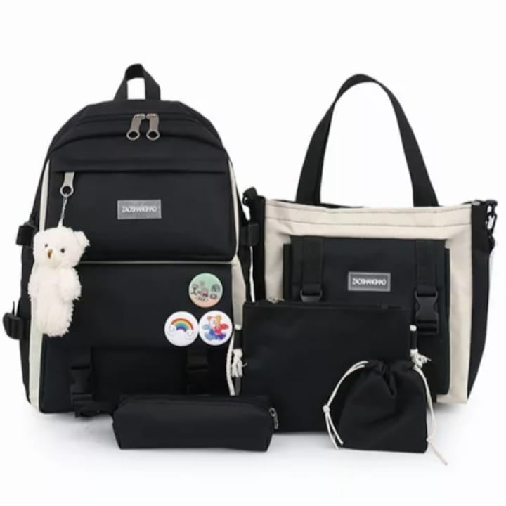 XYXBEBAO Set of 5 backpacks/Student backpacks,Shoulder Bag, Pen and ...