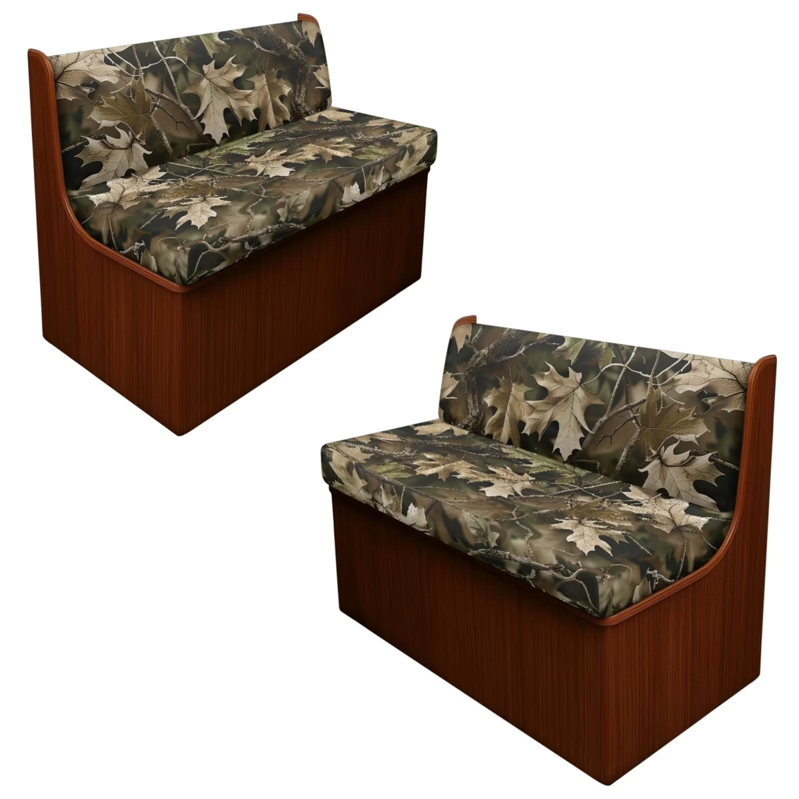 XYZCANDO Camouflage Leaf Print RV Dinette Cushion Covers Camper ...