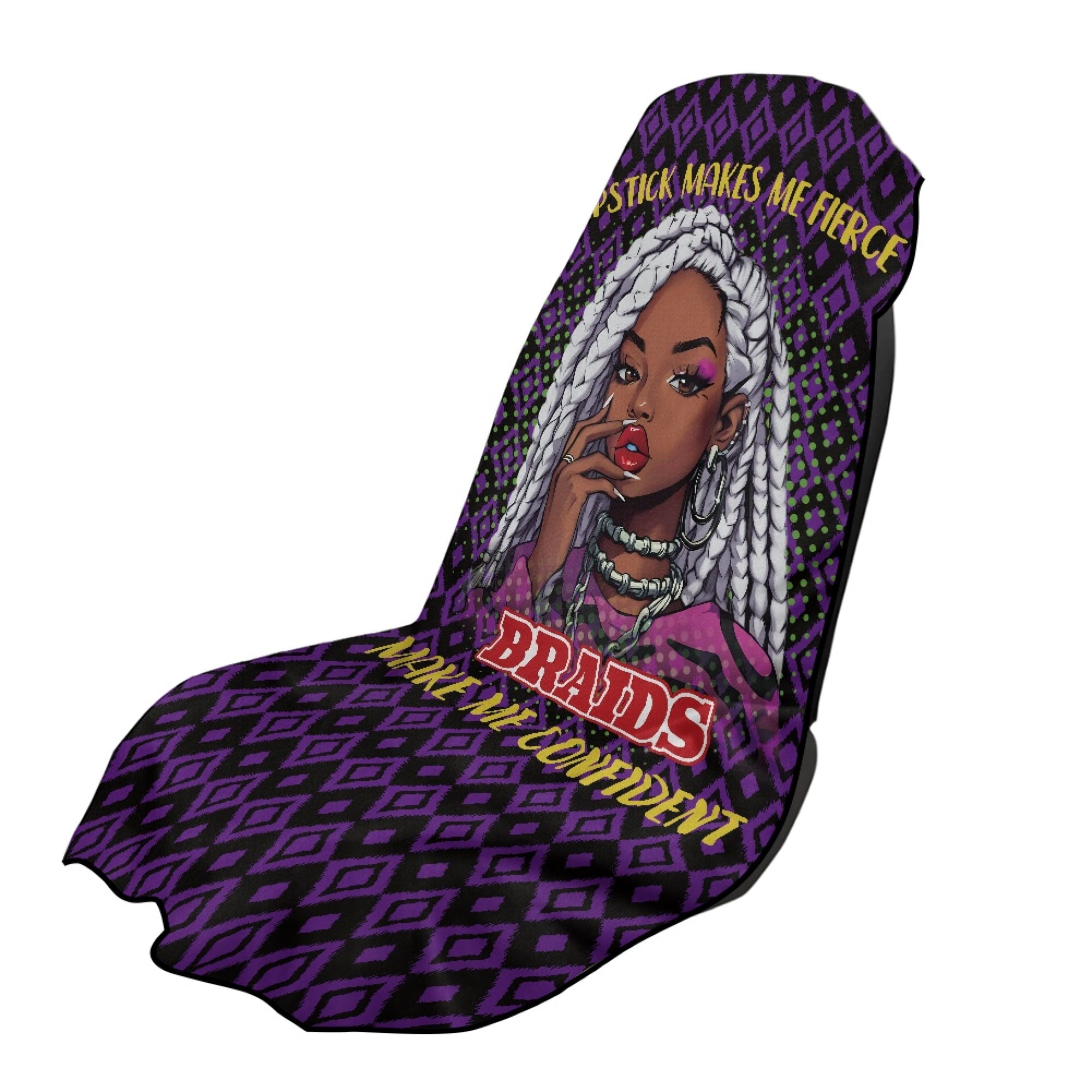 XYZCANDO Car Seat Towel Cover with Braid Girl Art, Car Seat Protector ...