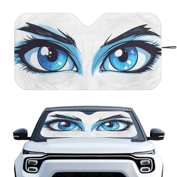 XYZCANDO Car Sun Shade with Anime Eyes Design, Auto Windshield Cover ...