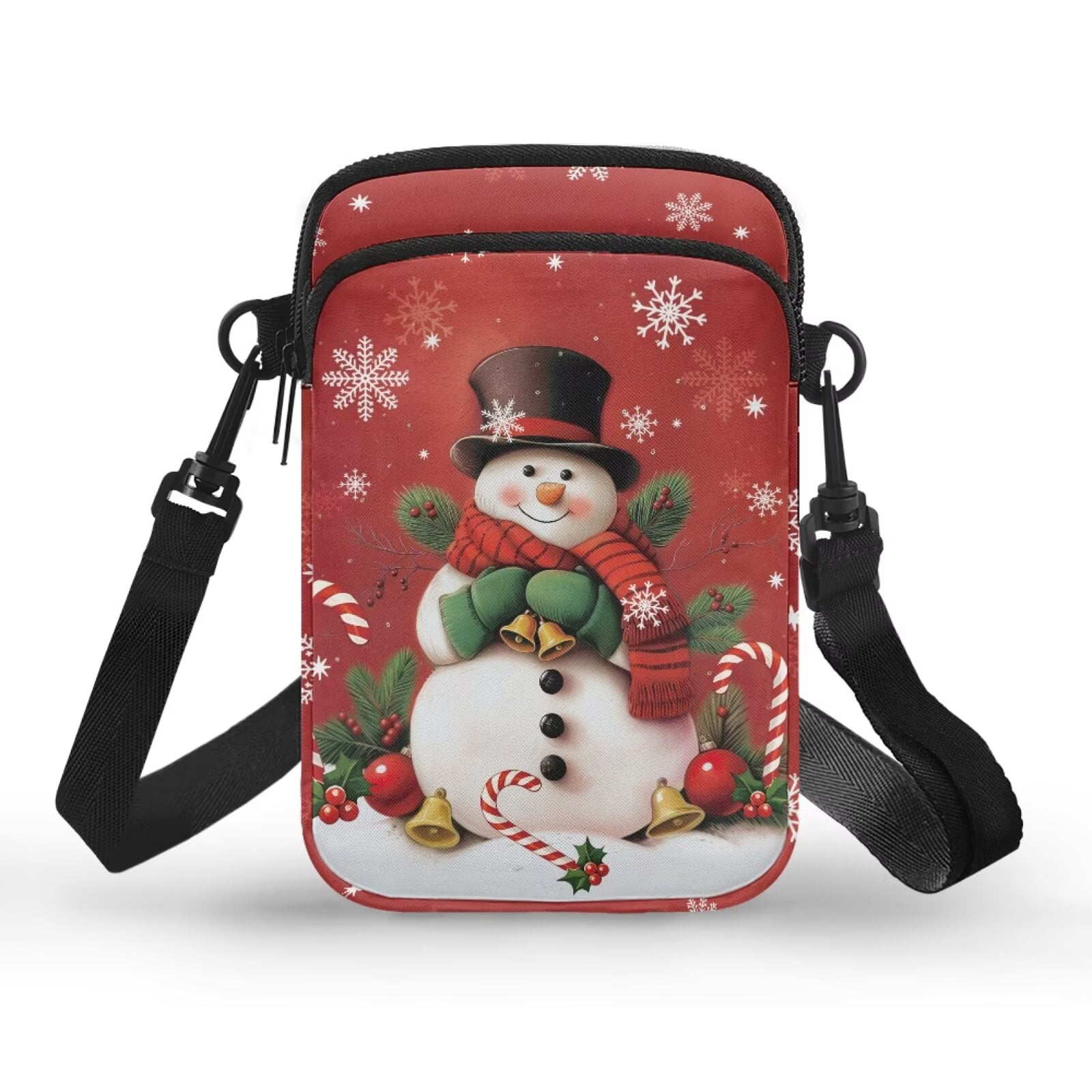 XYZCANDO Christmas Snowman Cellphone Crossbody Bag Small Messenger ...