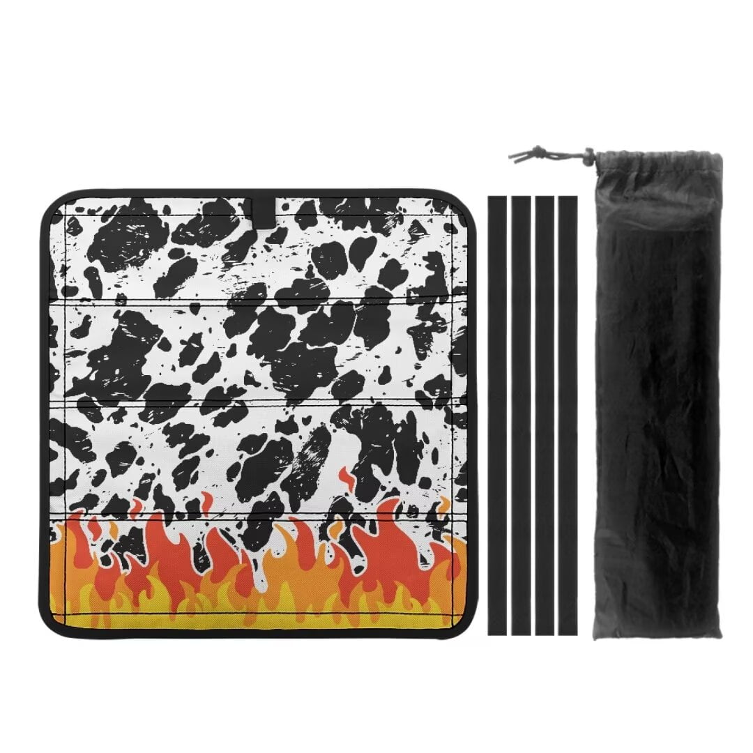 XYZCANDO Cow RV Window Shade Fire Camper Window Cover RV Skylight Cover ...