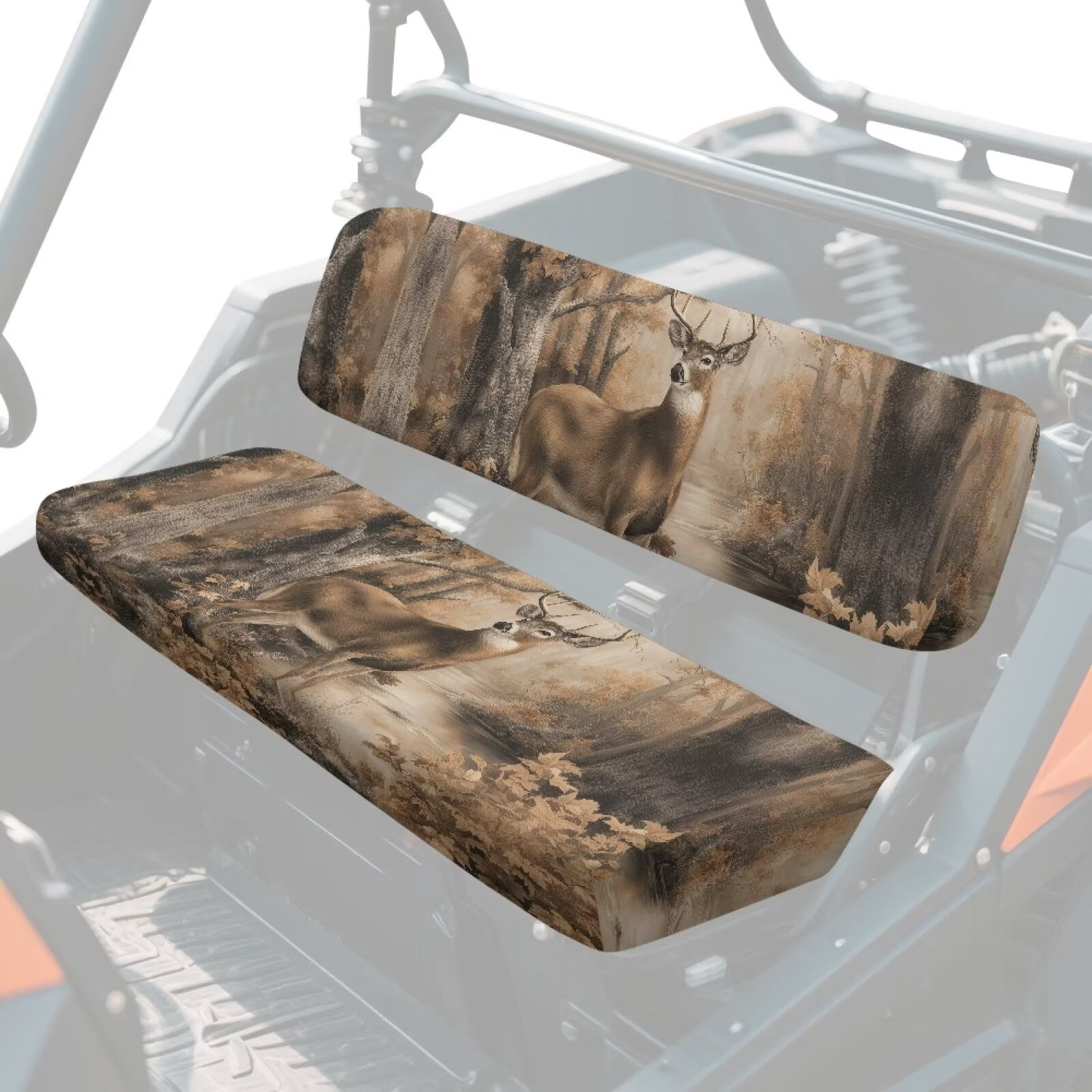 XYZCANDO Deer UTV Seat Covers for Kawasaki Mule 2 Pack Hunting Forest ...