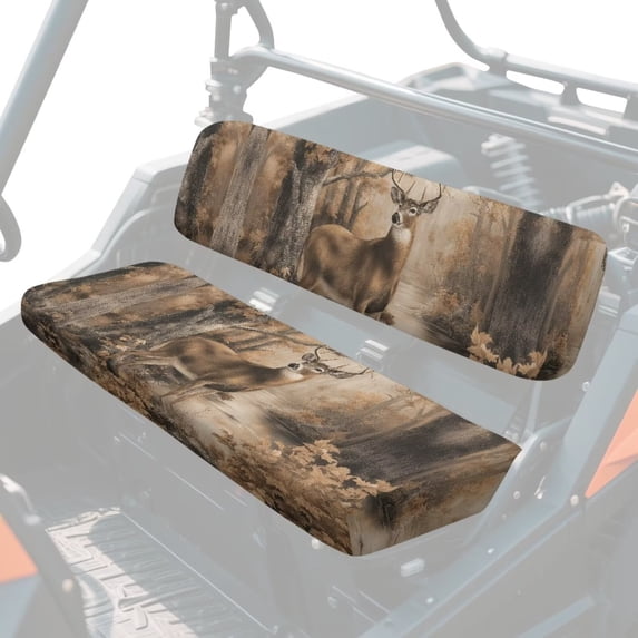 XYZCANDO Deer UTV Seat Covers for Kawasaki Mule 2 Pack Hunting Forest ...