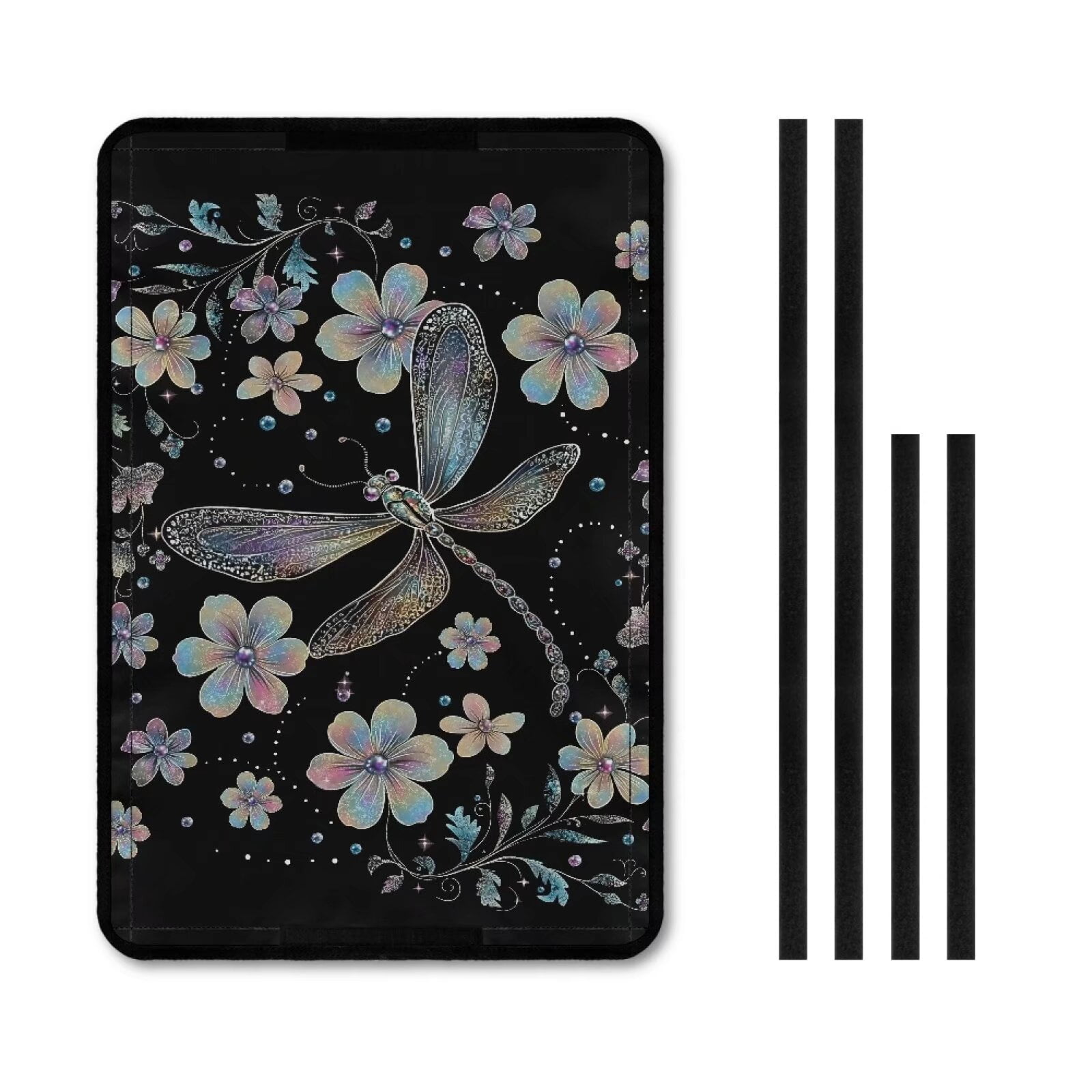 XYZCANDO Dragonfly Flower RV Door Window Shade Fashion Camper Decor ...