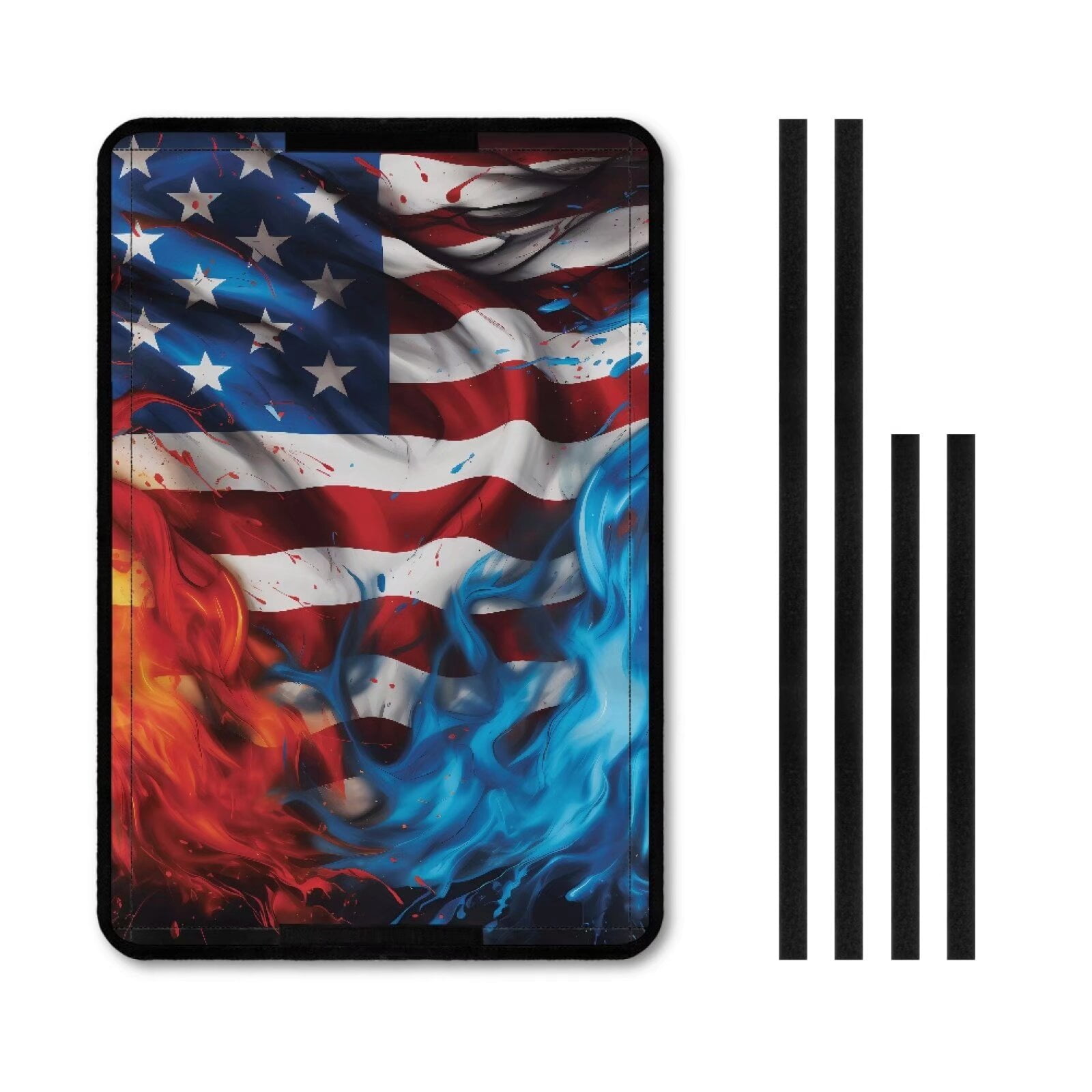 XYZCANDO Fire American Flag RV Door Window Shade Foldable RV Door Cover ...