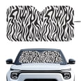 XYZCANDO Foldable Sunshade with Zebra Print Pattern, Windshield Sun ...