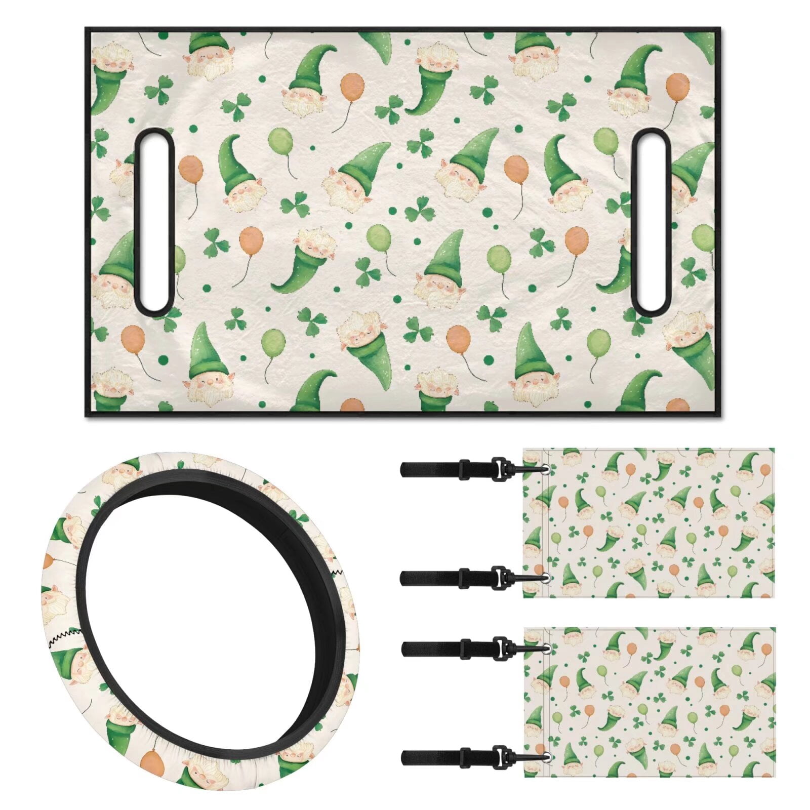 XYZCANDO Green Dwarf 4 Pack Golf Cart Seat Covers Clover Golf Cart ...